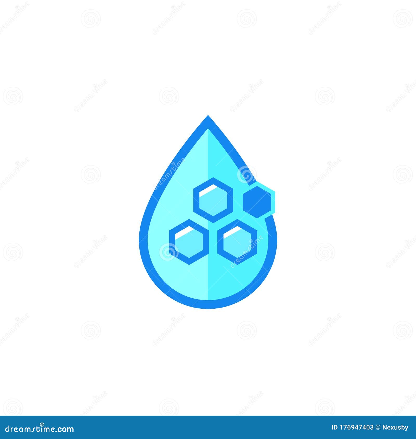 Drop with Nanoparticles, Vector Icon Stock Illustration - Illustration ...