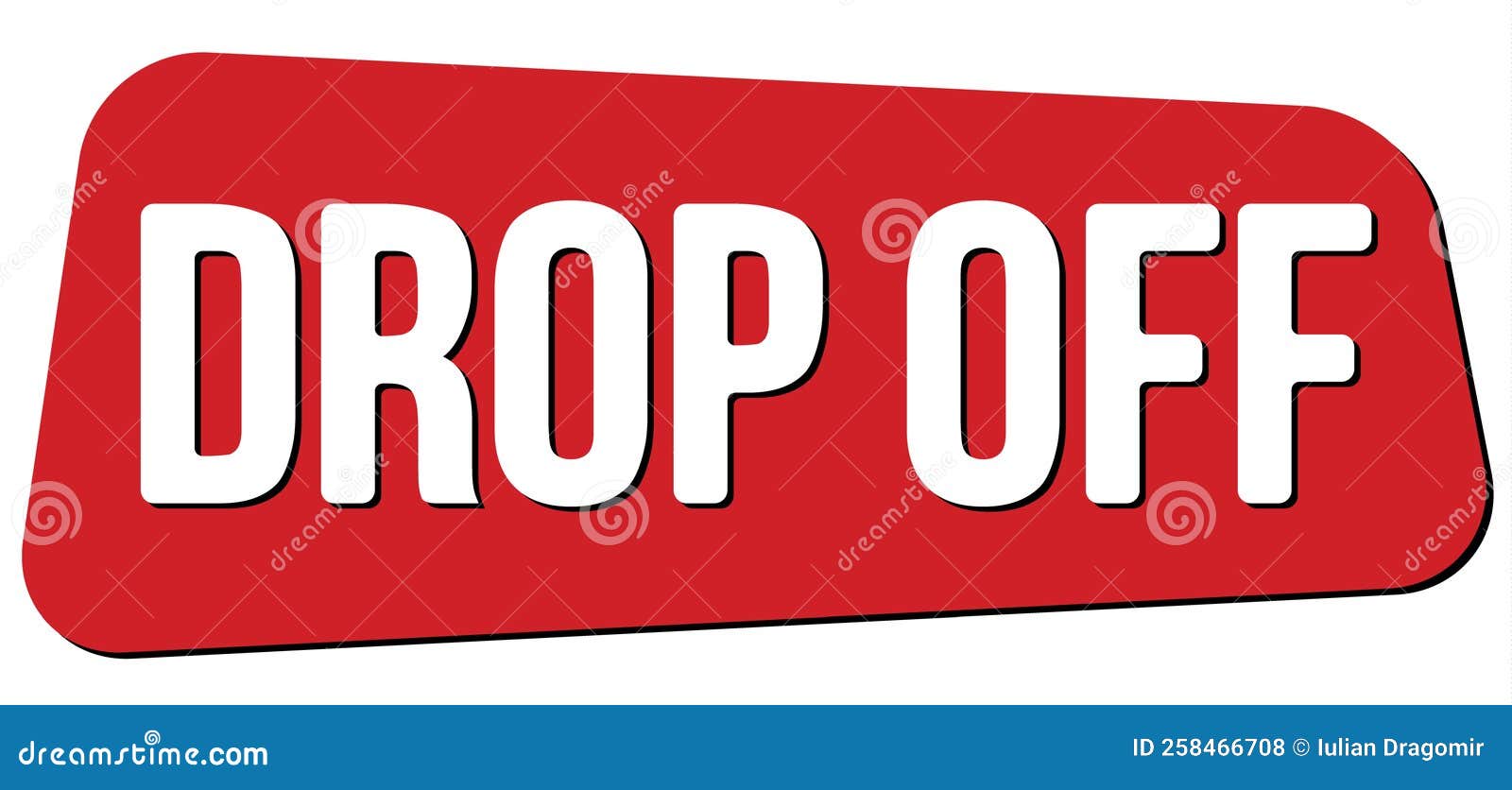 DROP OFF Text on Red Trapeze Stamp Sign Stock Illustration ...