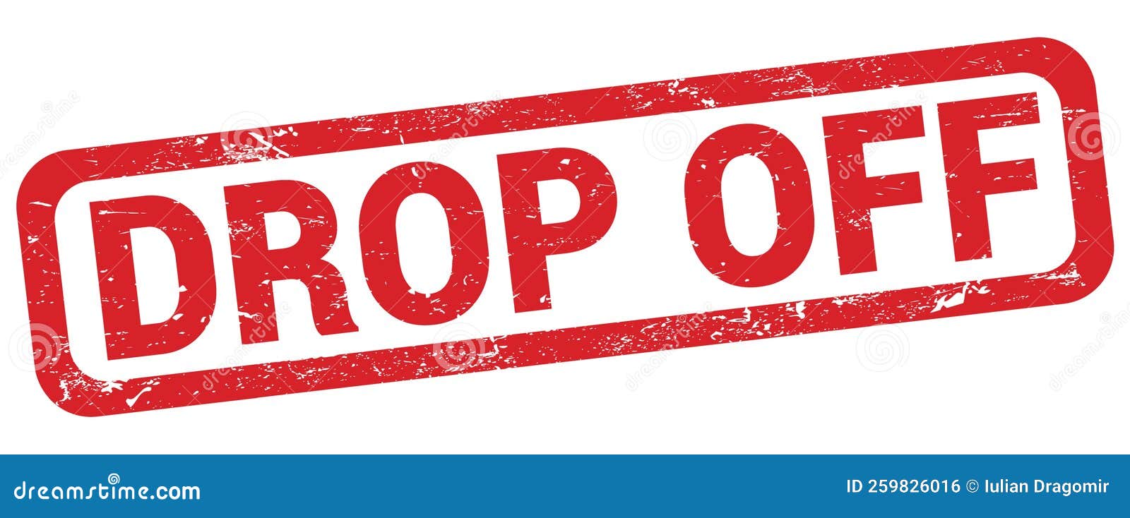 DROP OFF Text Written on Red Rectangle Stamp Stock Illustration ...