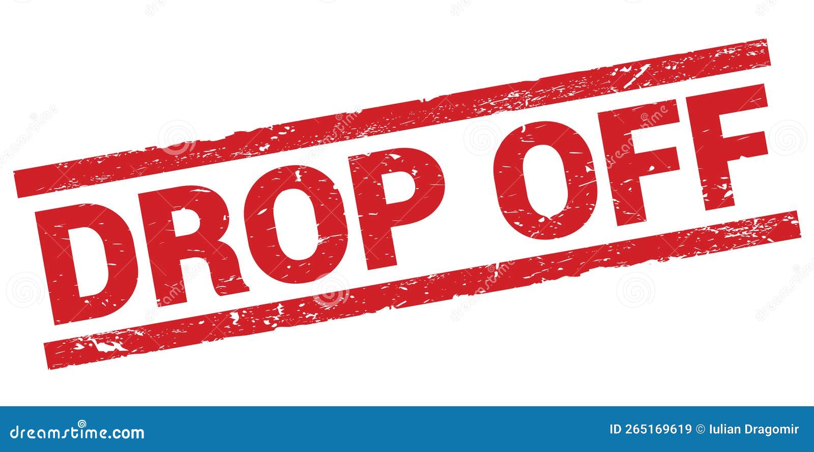 DROP OFF Text on Red Rectangle Stamp Sign Stock Illustration ...