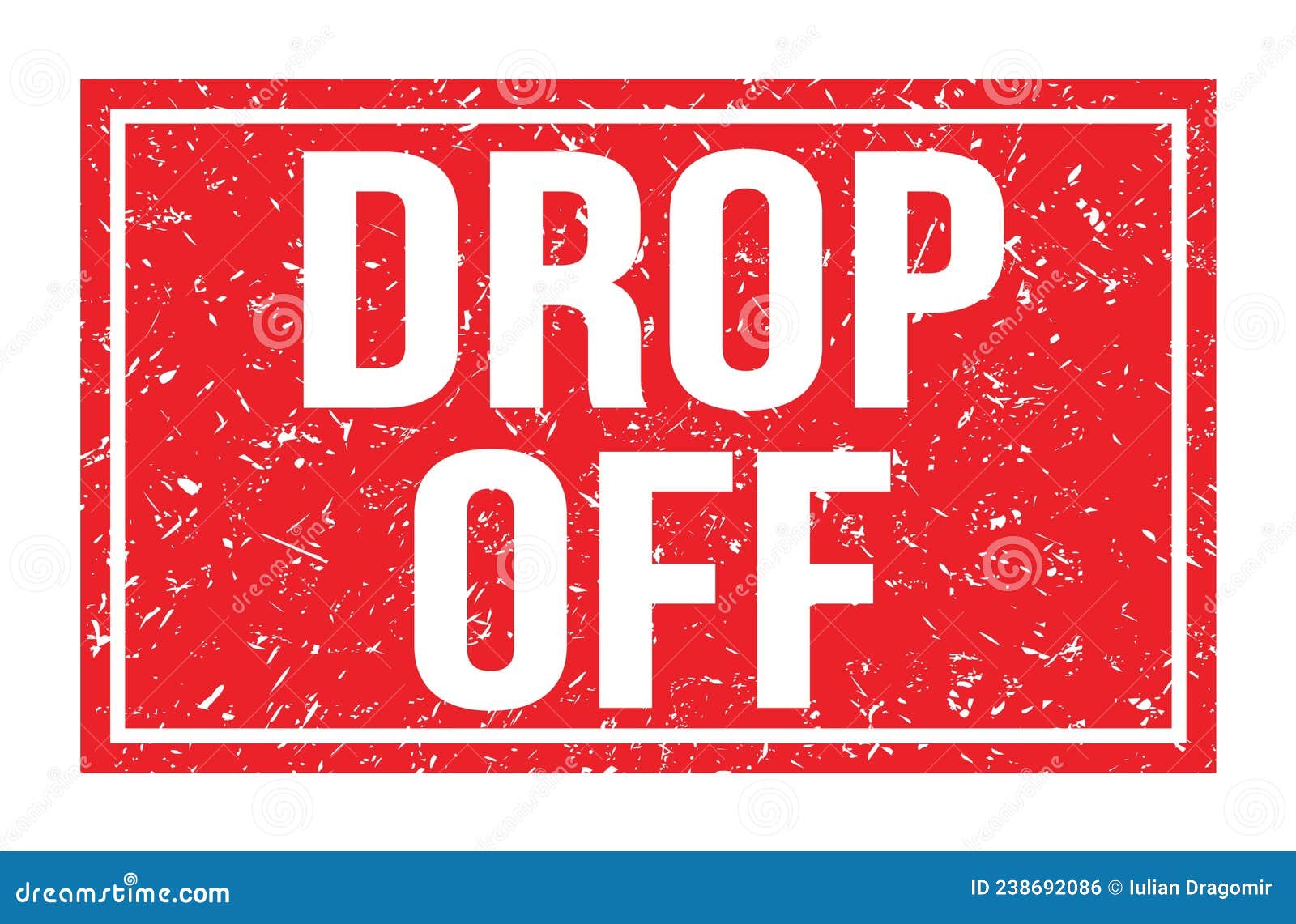 DROP OFF, Words on Red Rectangle Stamp Sign Stock Illustration ...