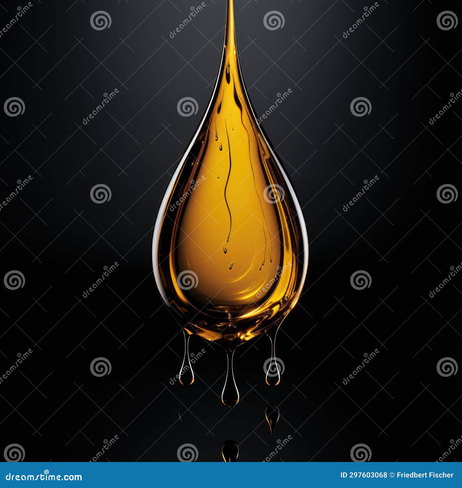 A Drop of Oil that is Dripping from a Bottle Stock Illustration ...