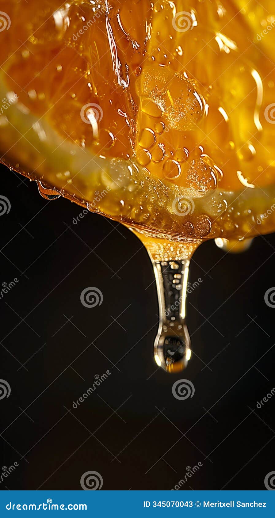 A Drop of Orange Juice is Dripping from an Orange. Generative AI Stock ...