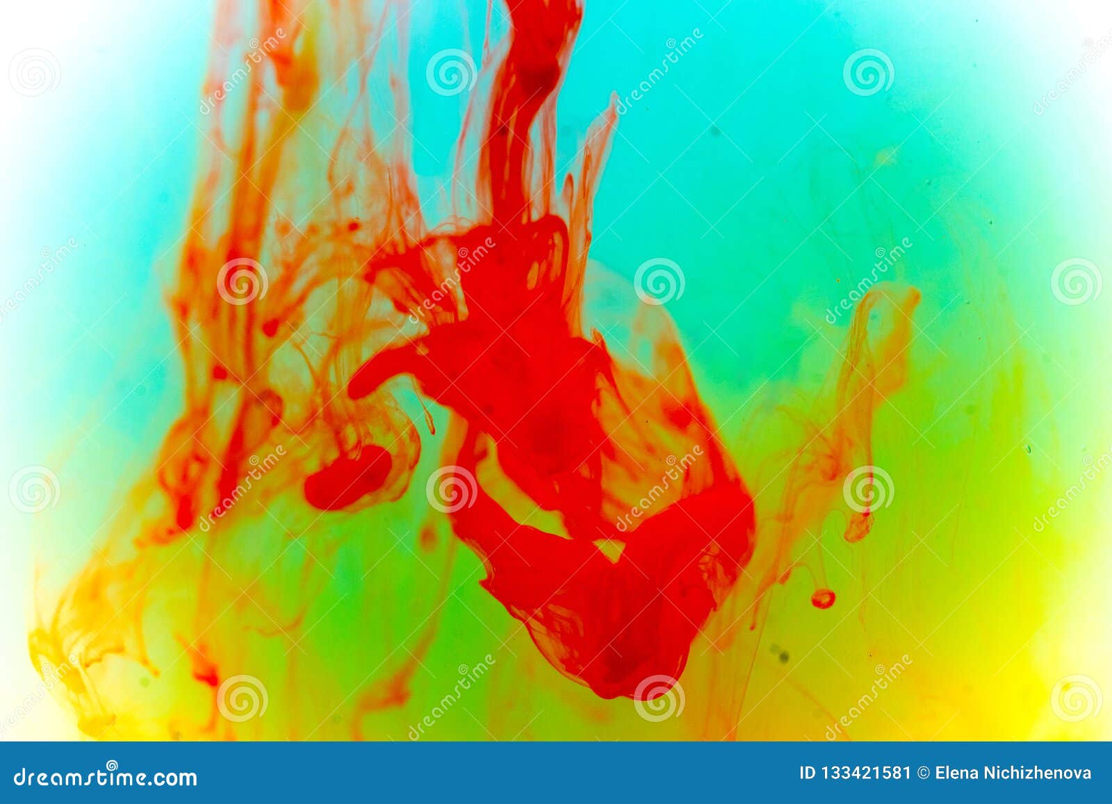 A Drop of Paint Pouring in Water Stock Image - Image of water, flow ...