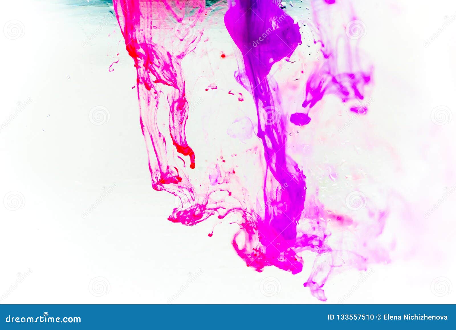 A Drop of Paint Pouring in Water Stock Photo - Image of design, bubble ...