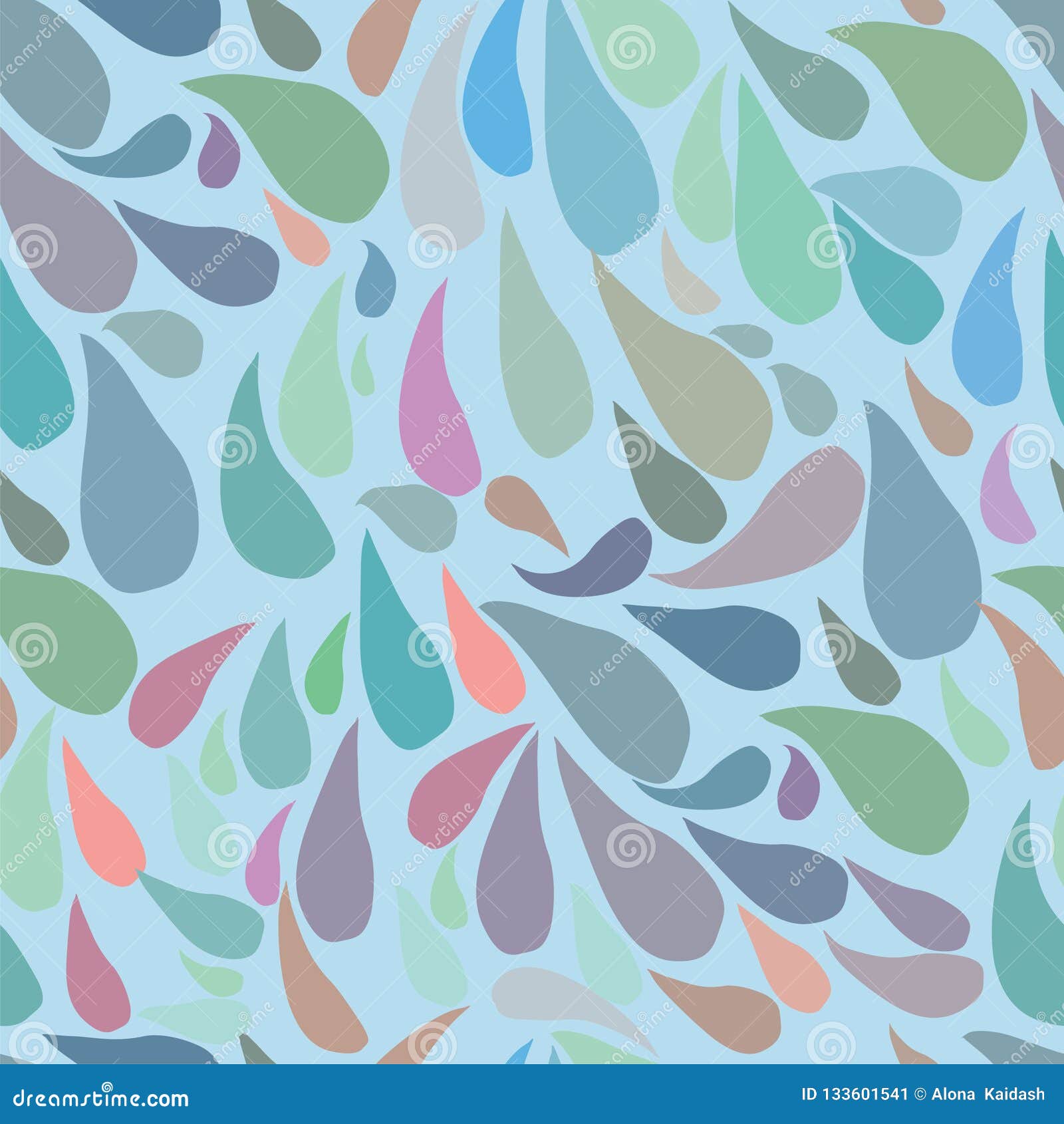 Seamless Background Bright Colorful Drops. Stock Vector - Illustration ...