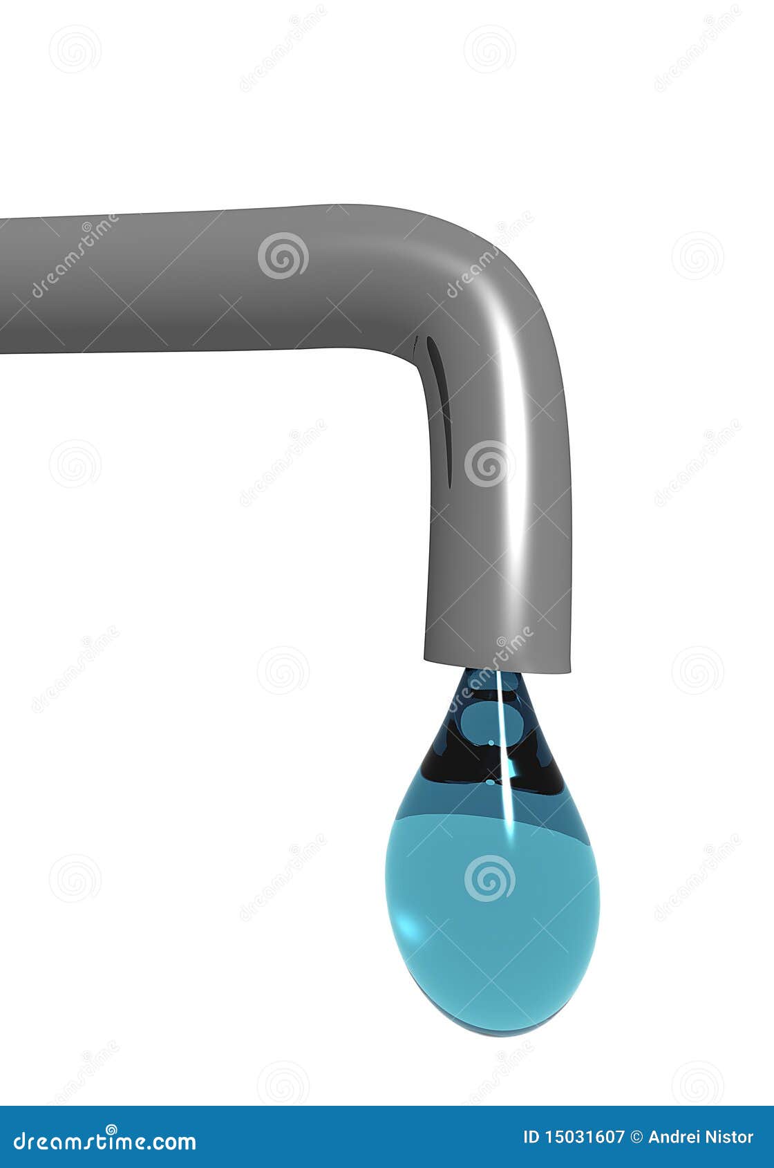 Drop from pipe stock illustration. Illustration of leaking - 15031607