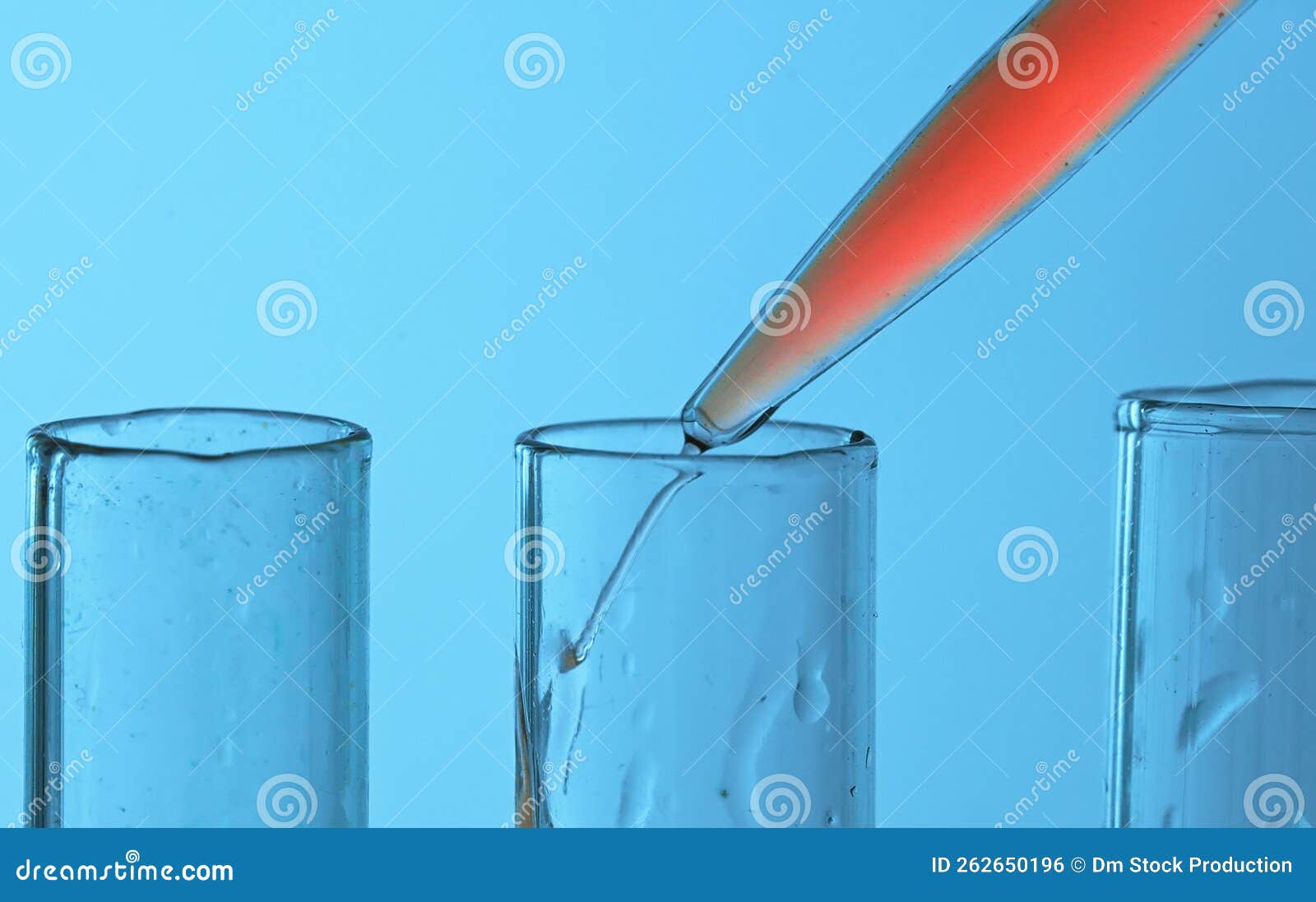 Laboratory test tubes stock photo. Image of macro, dripping - 262650196