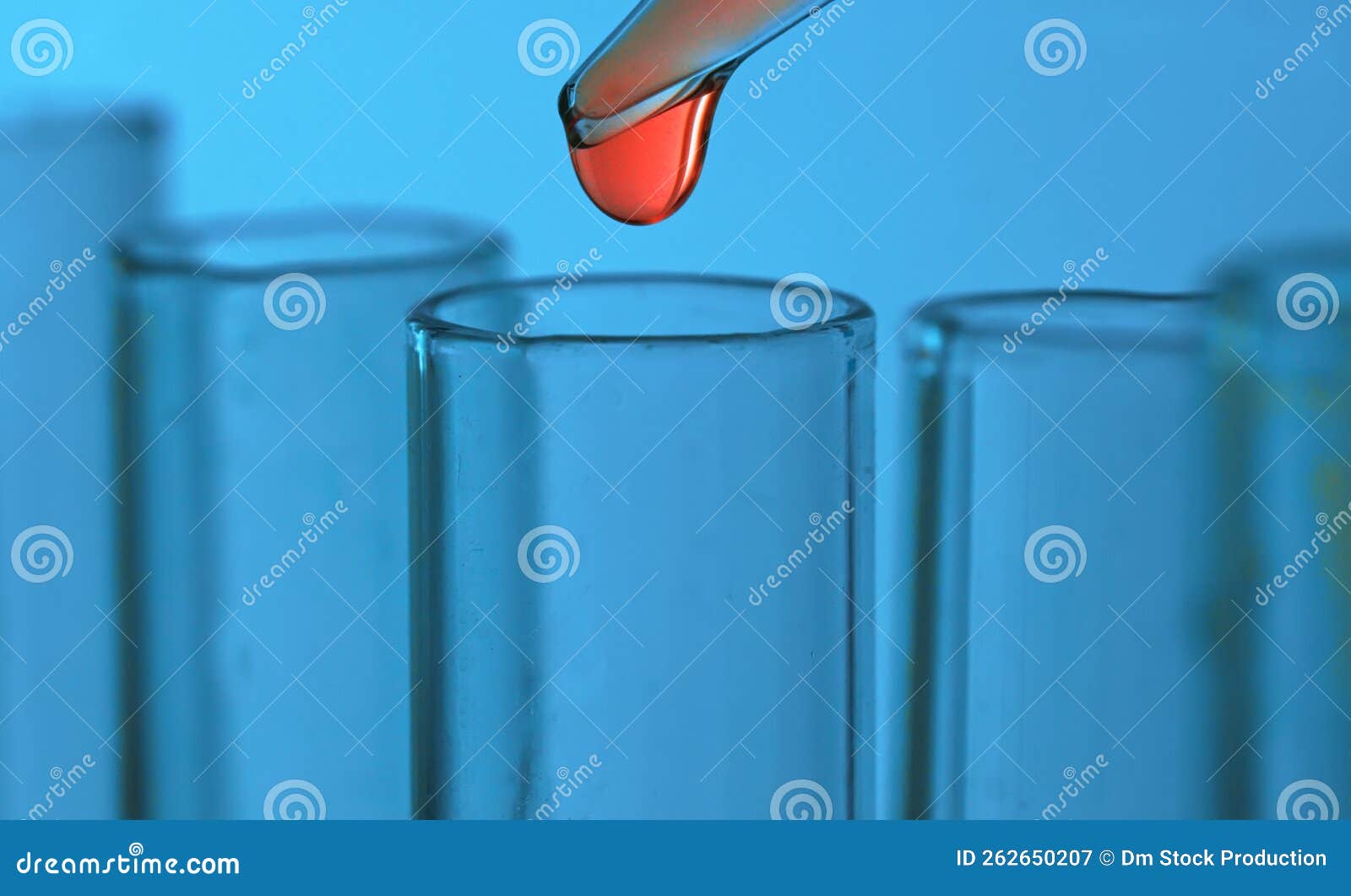 Drop from Pipette Drips into Test Tubes Stock Image - Image of beaker ...