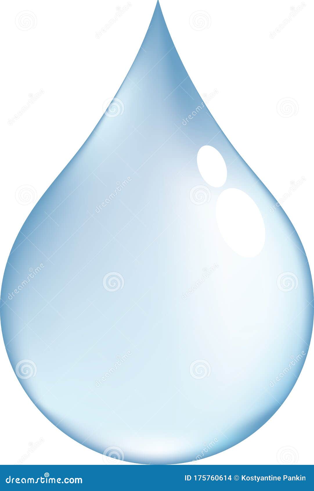 Drop of pure water stock vector. Illustration of water - 175760614