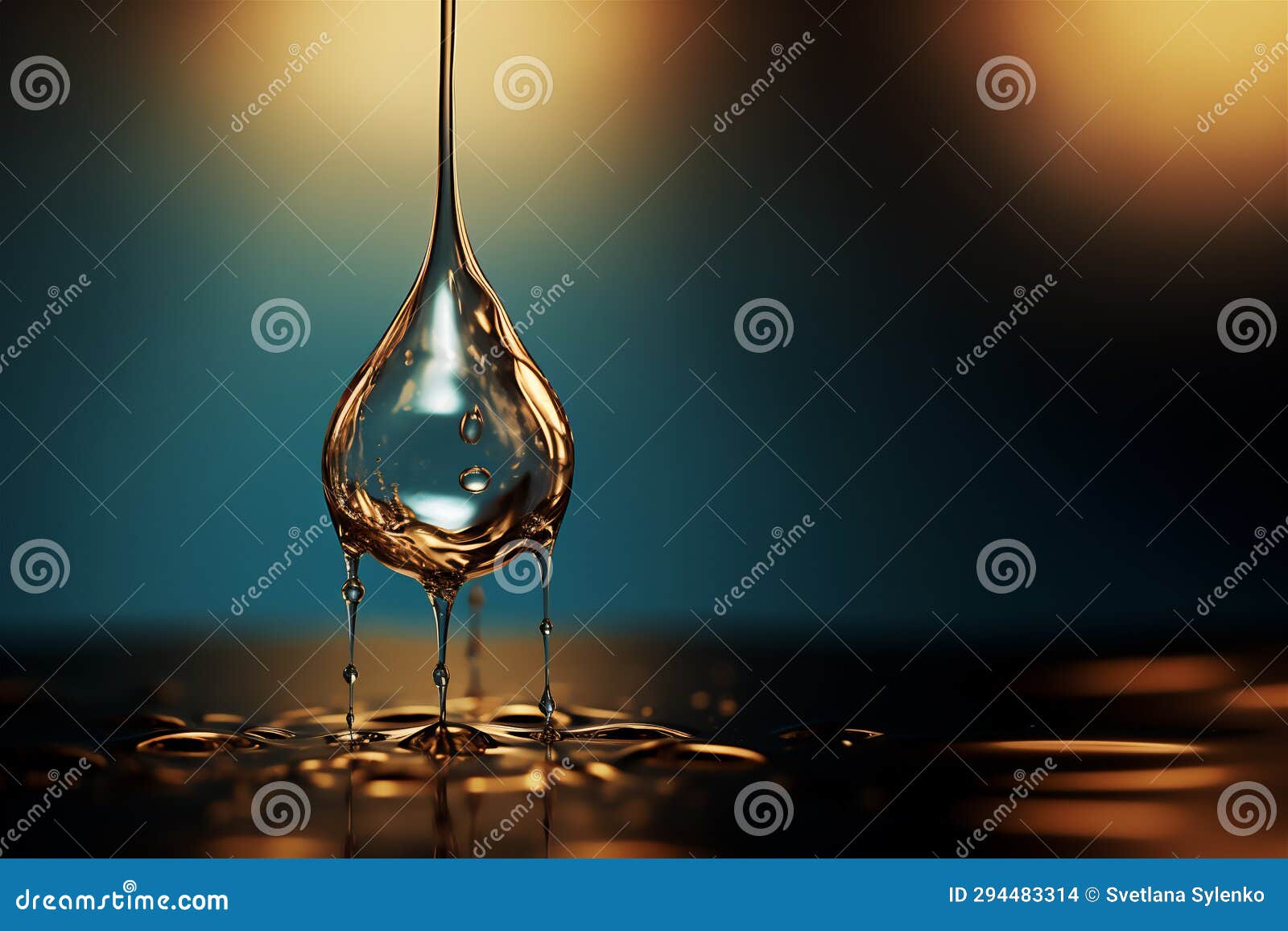 A Drop of Rain Falling on a Smooth Water Surface Stock Illustration ...