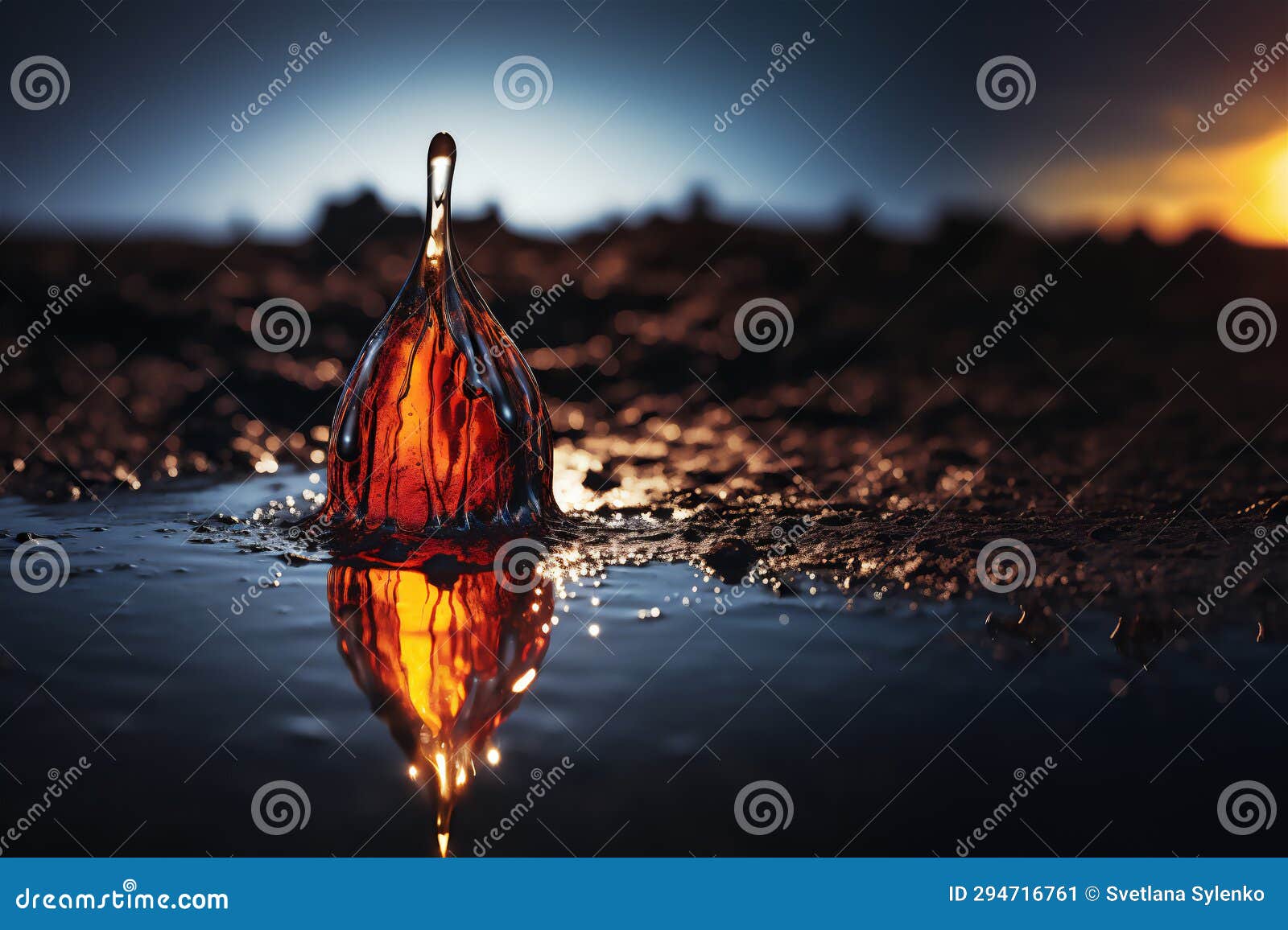A Drop of Rain Falling on a Smooth Water Surface Stock Image - Image of ...