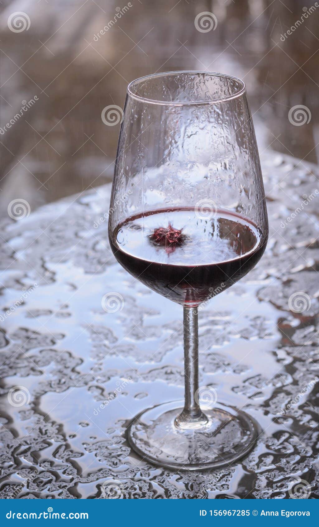Drop of Rain in a Glass of Red Wine Stock Image - Image of single ...