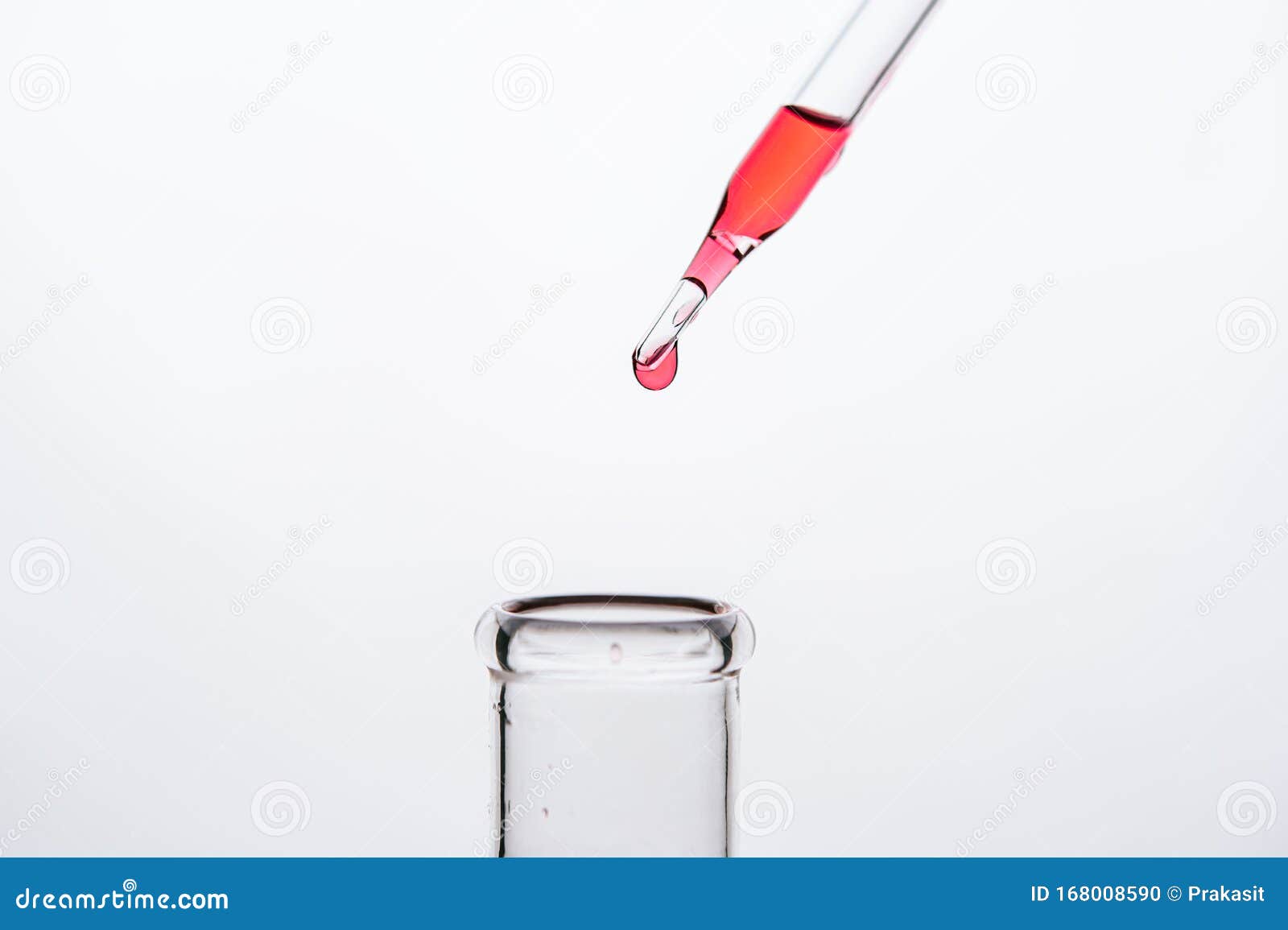 Drop the Red Chemicals into the Beaker Stock Photo - Image of ...