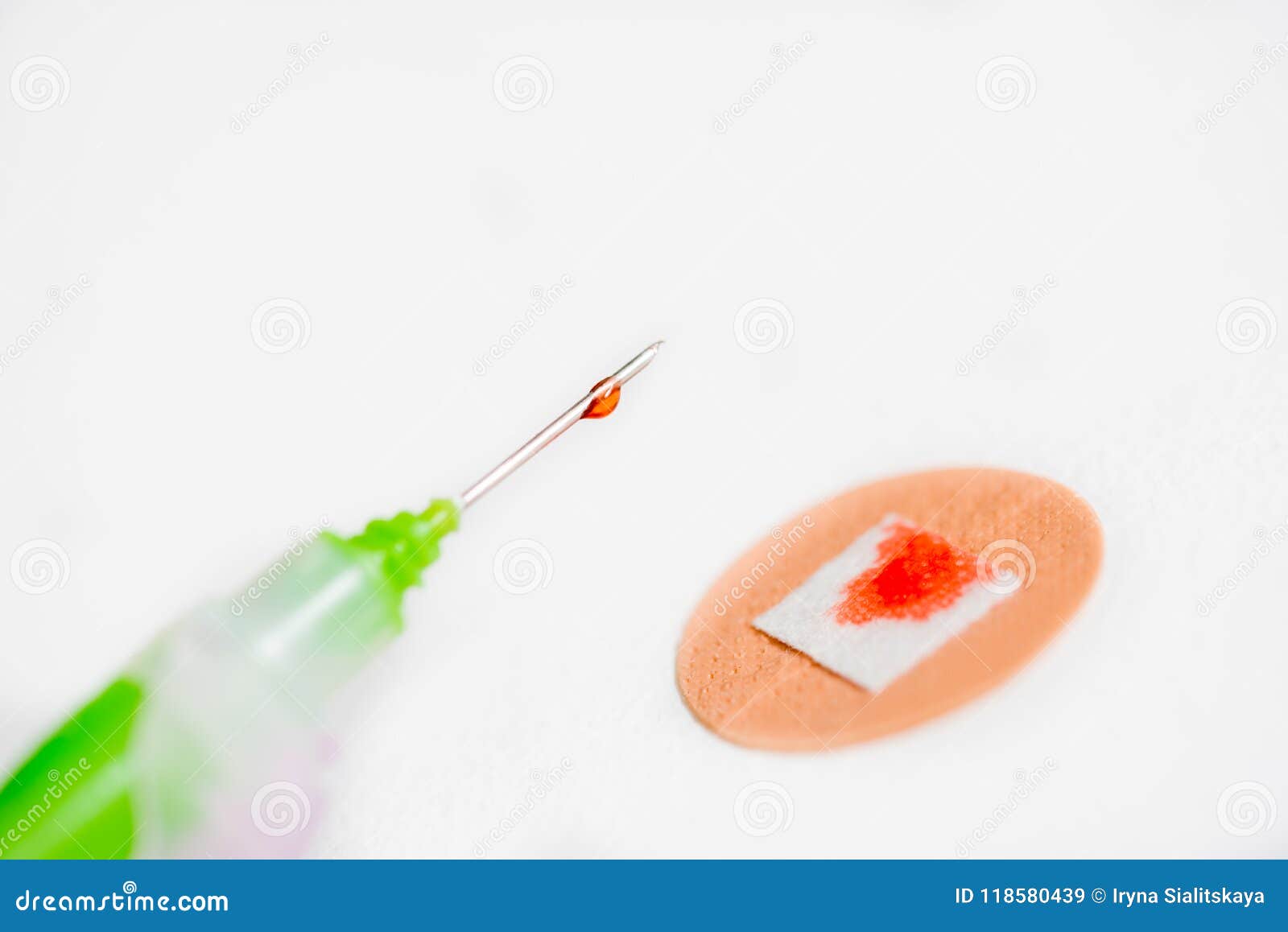 Drop of Red Liquid on an Injection Needle Stock Image - Image of ...