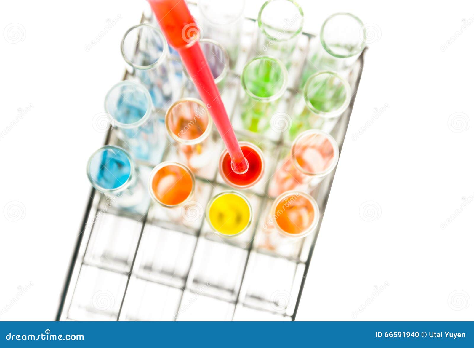 Drop Red Solution in To Test Tube Stock Photo - Image of test, drop ...