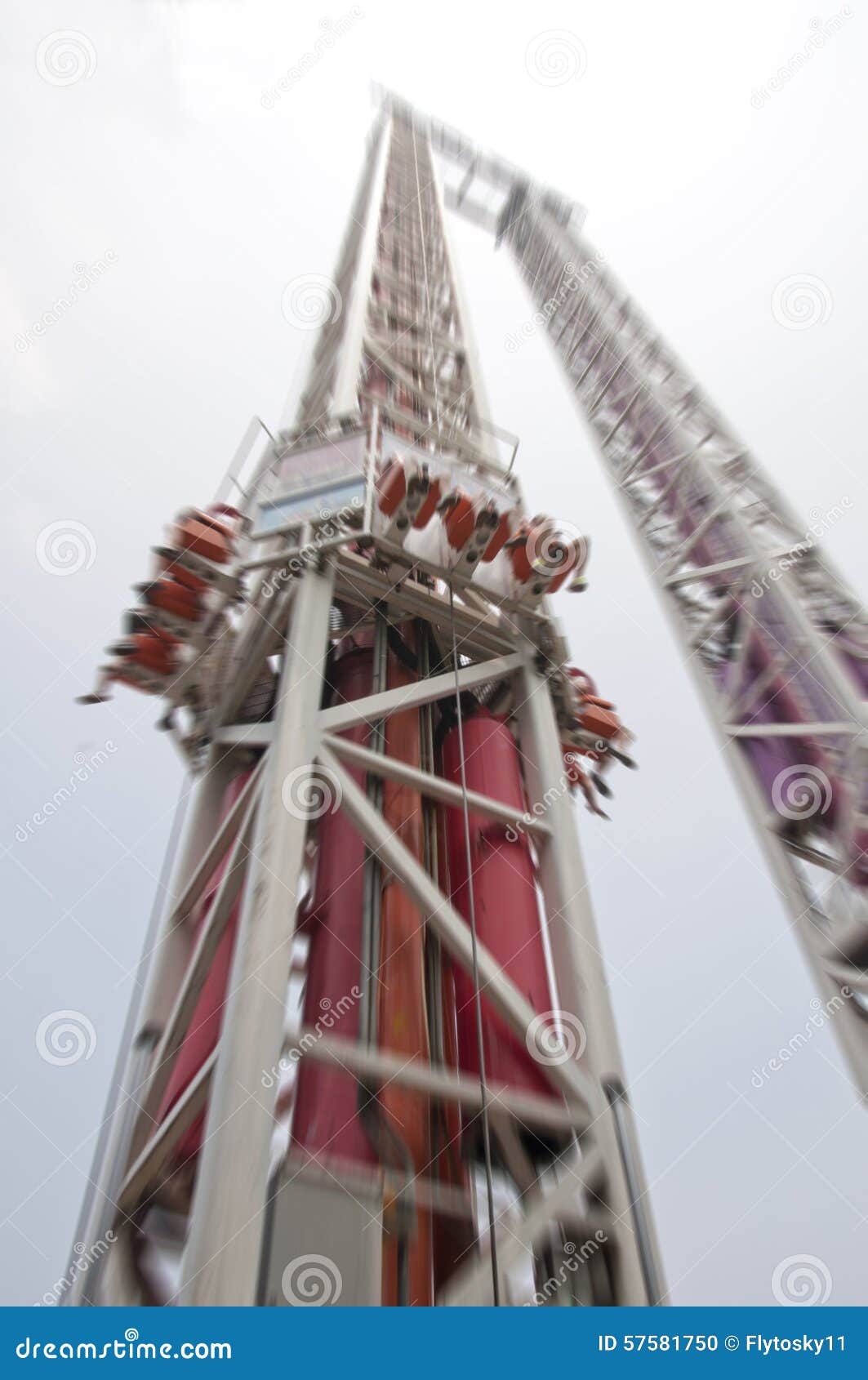 Drop ride stock photo. Image of attraction, freefall - 57581750