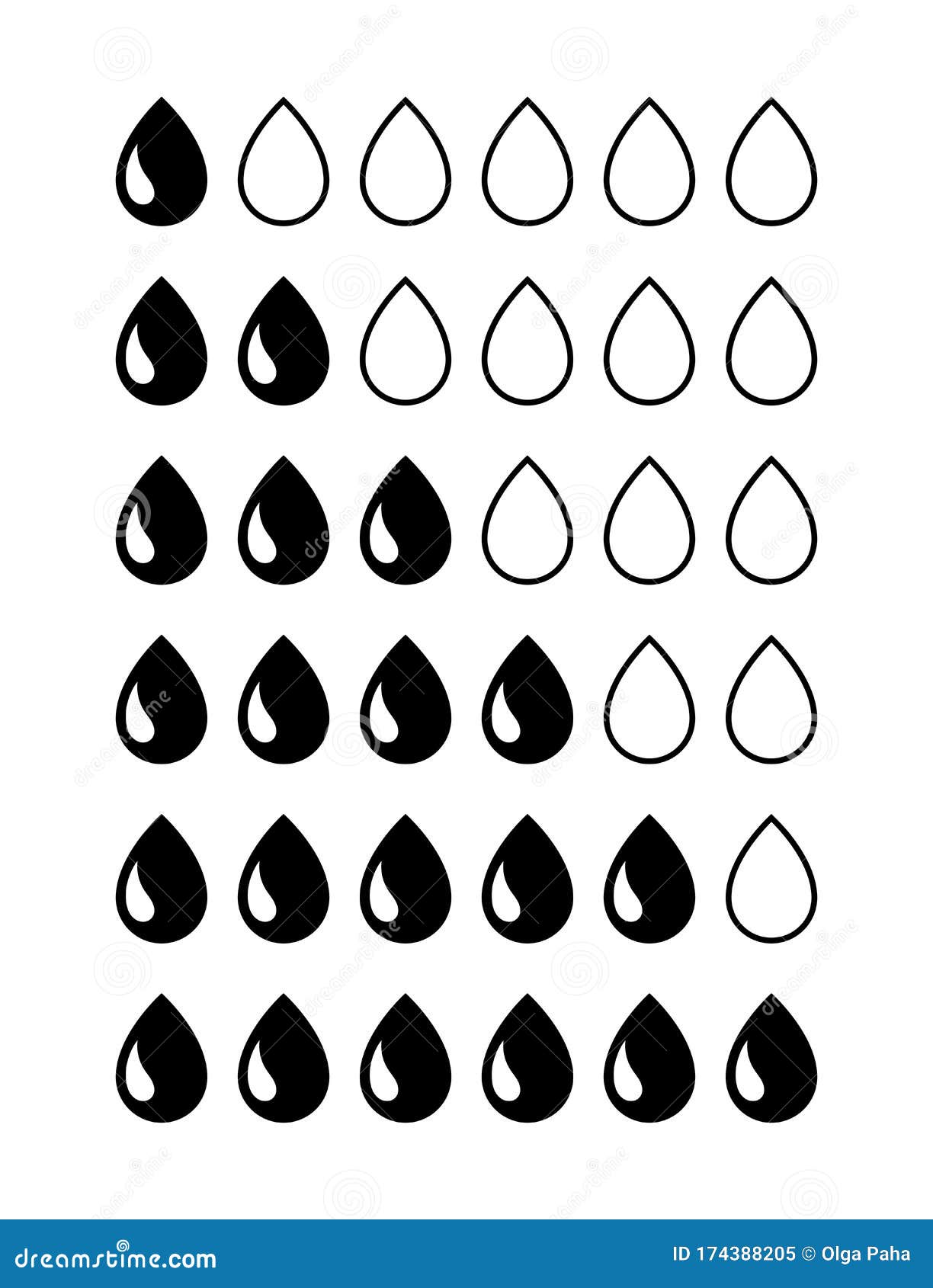 Drop set type 1 stock vector. Illustration of informative - 174388205