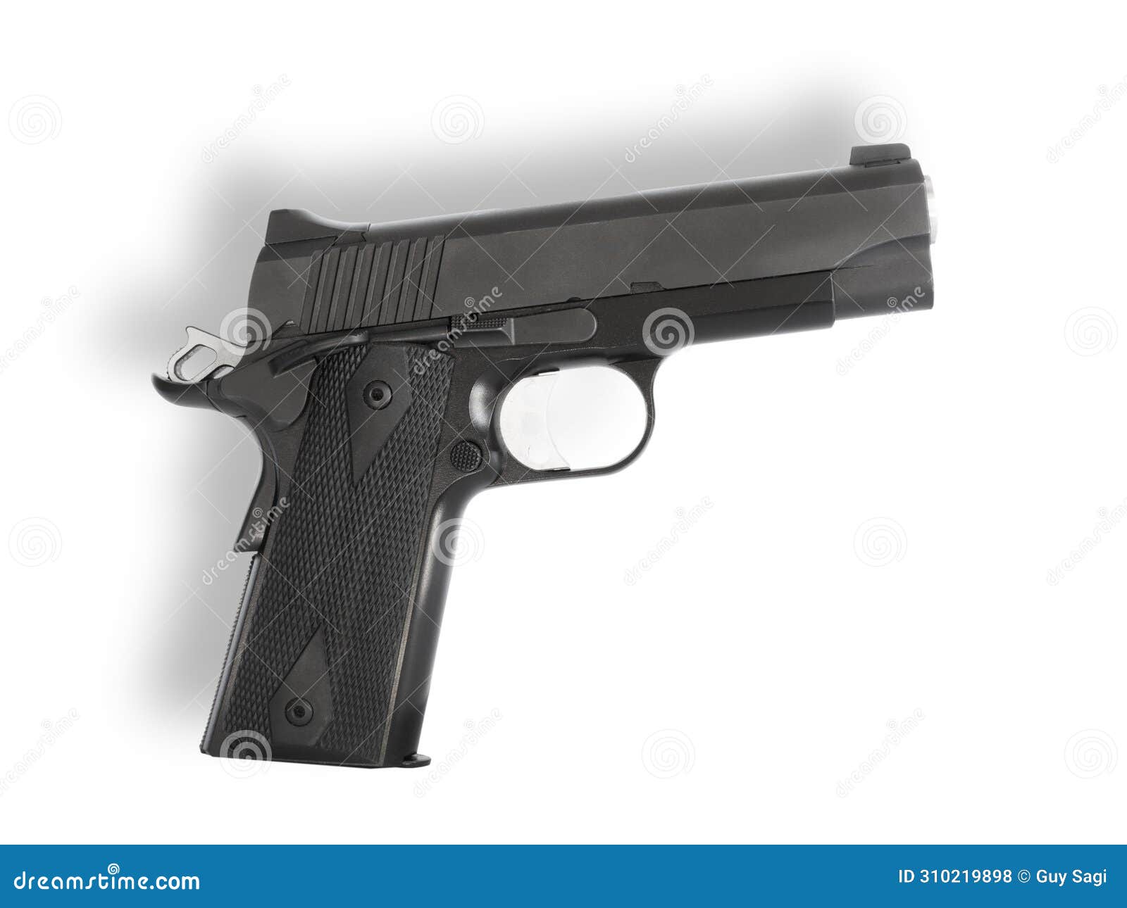 Drop Shadow Behind a Semi Auto Pistol Stock Photo - Image of automatic ...