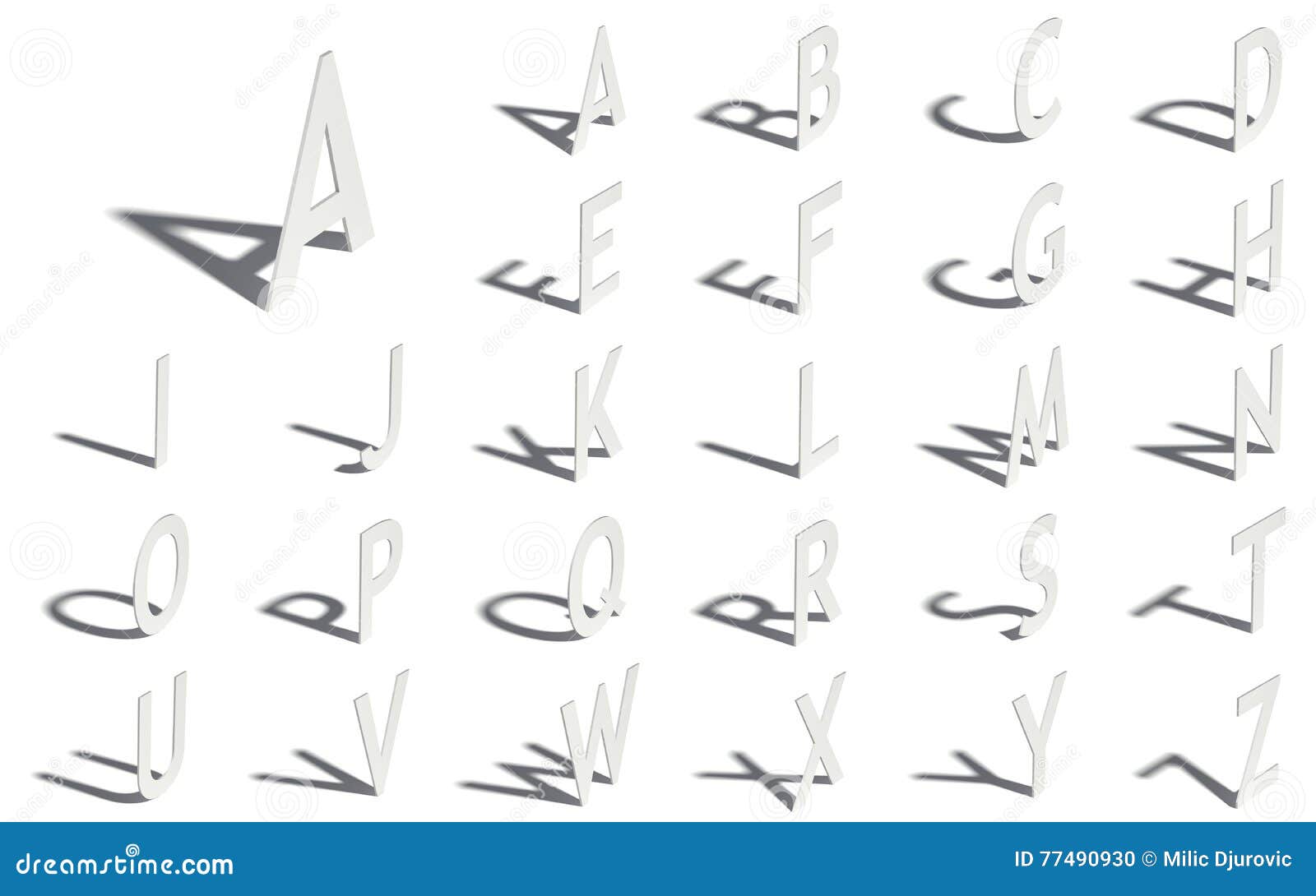 Drop shadow font 3D stock illustration. Illustration of graphic - 77490930