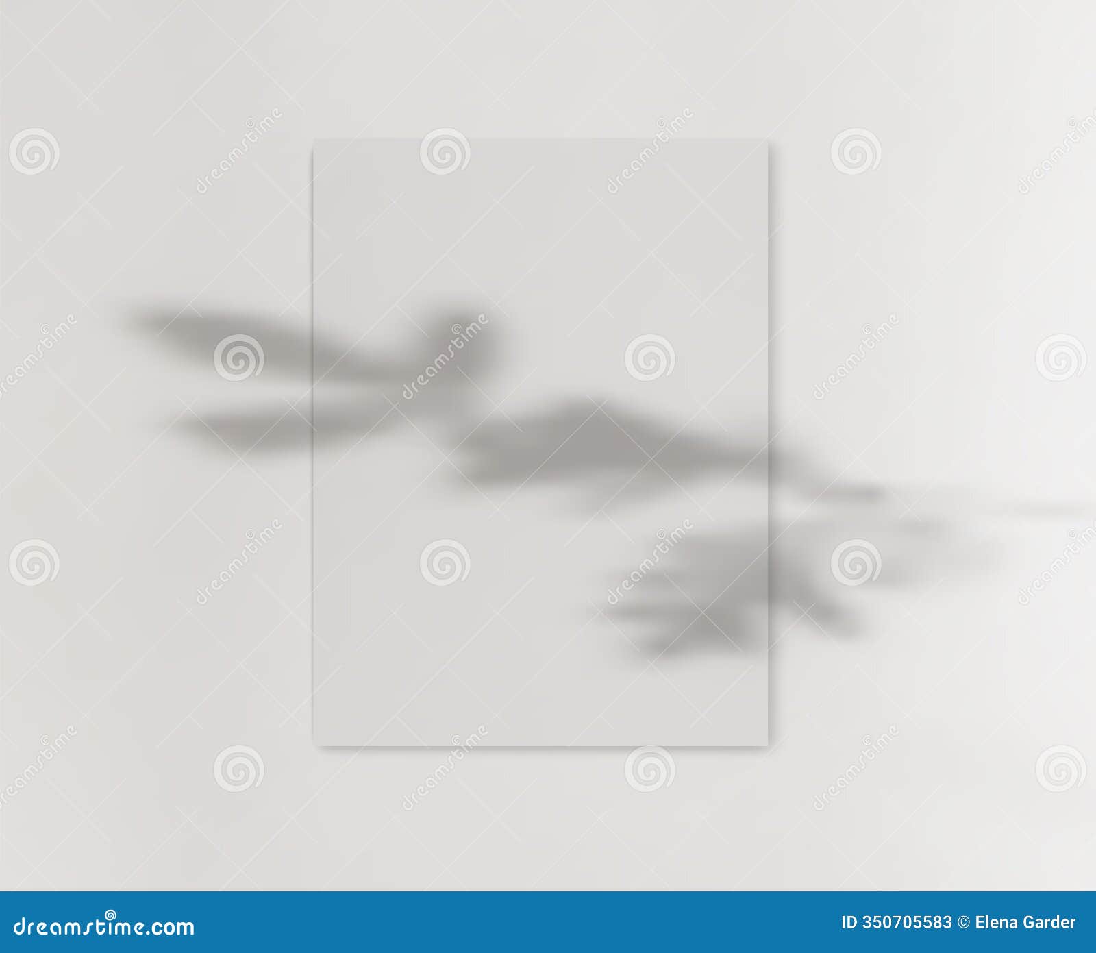 Drop Shadow Overlay Effect on Blank Sheets of Paper. Vector Mockup ...
