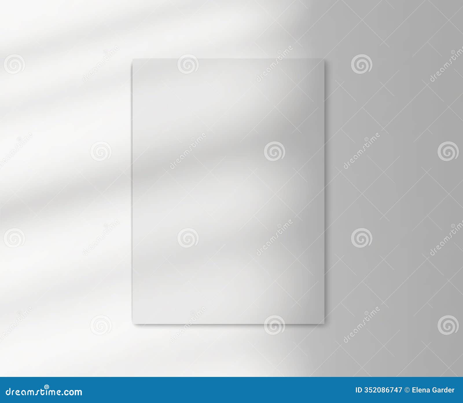 Drop Shadow Overlay Effect on Blank Sheets of Paper. Vector Mockup ...