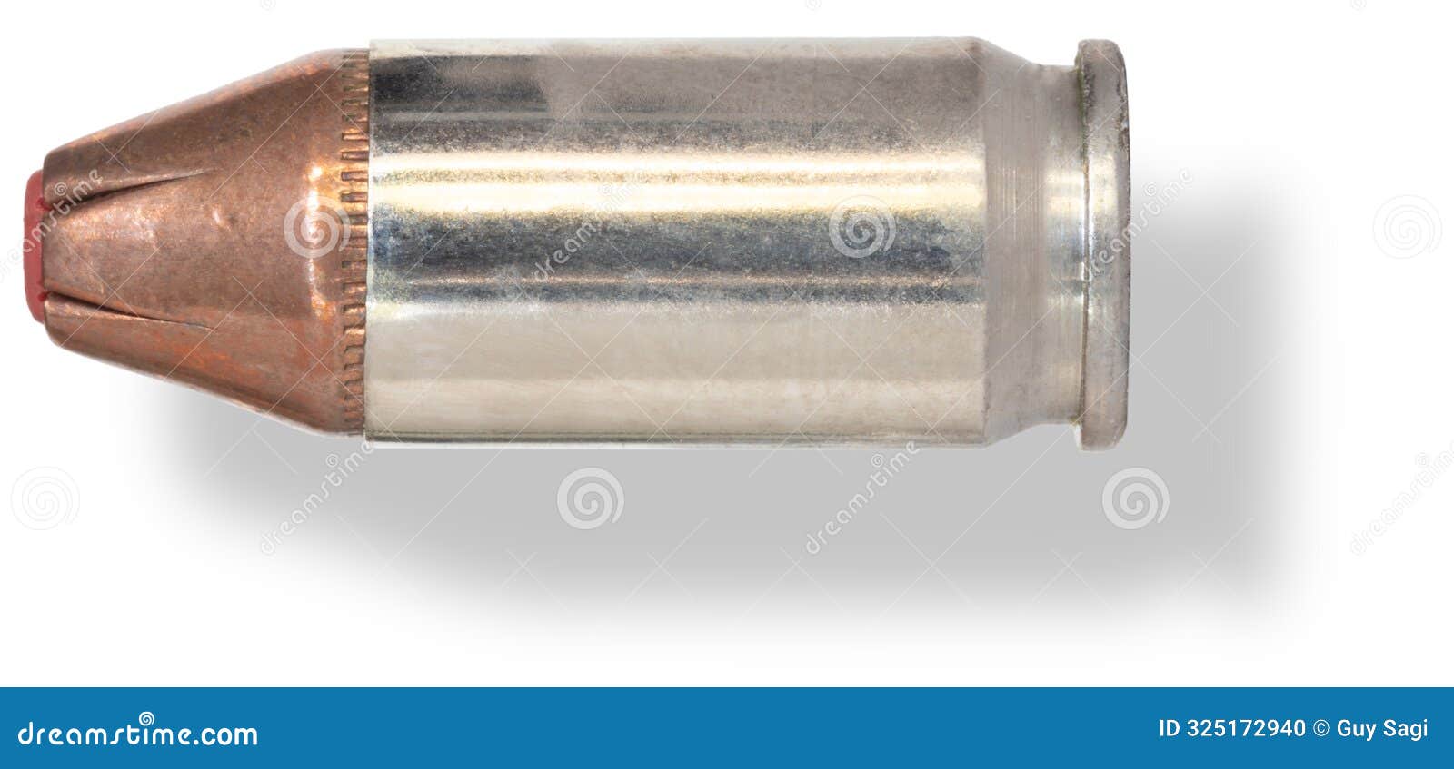 Drop Shadow Under Ammo for a Pistol Stock Photo - Image of cartridge ...