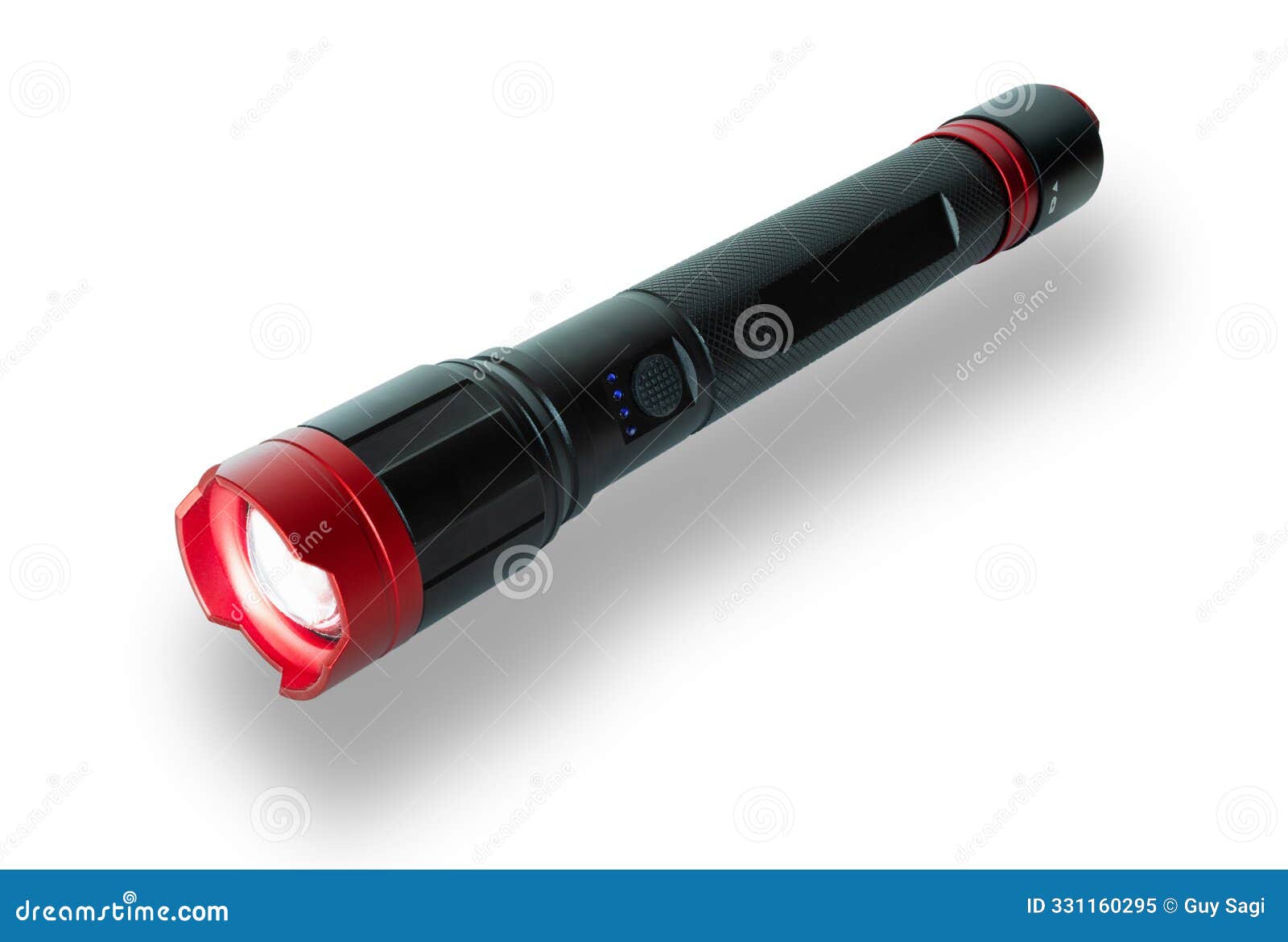 Drop Shadow Under an Isolated Flashlight Stock Image - Image of battery ...