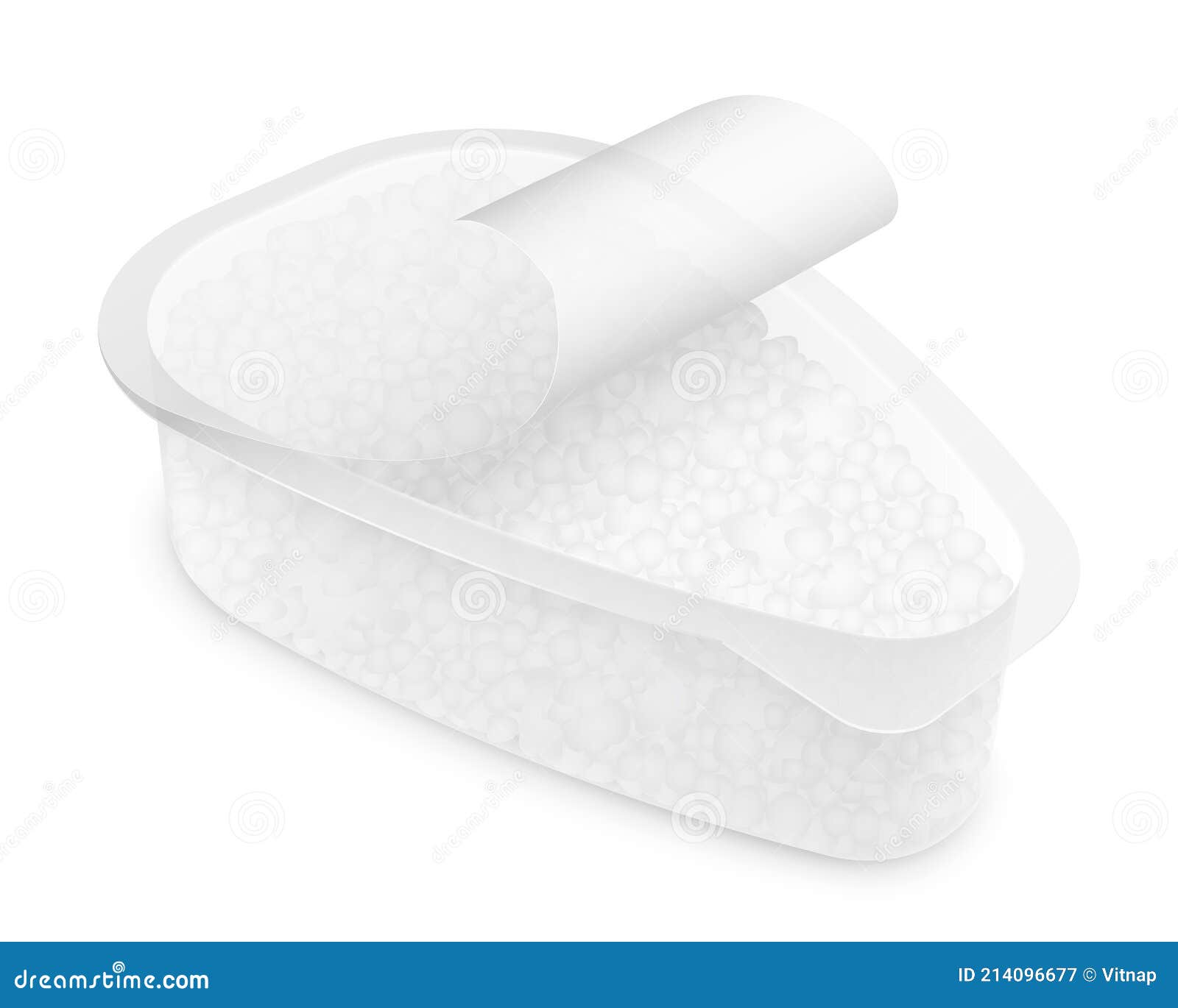 Drop Shape Open Transparent Plastic Container with Grain Curd within ...