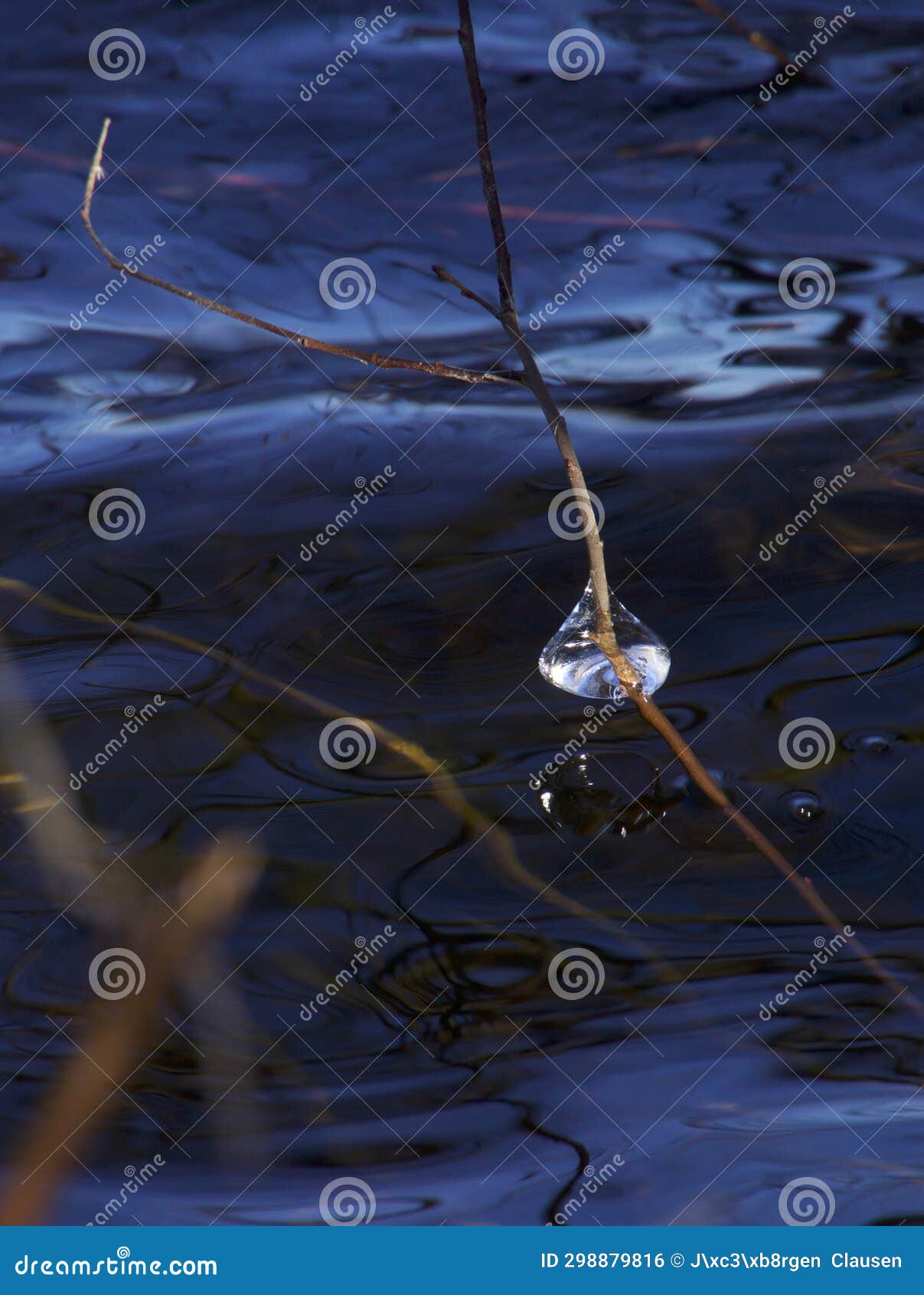Drop-shaped Ice Formation in Blue Vortex in Lovely Patterns Stock Photo ...