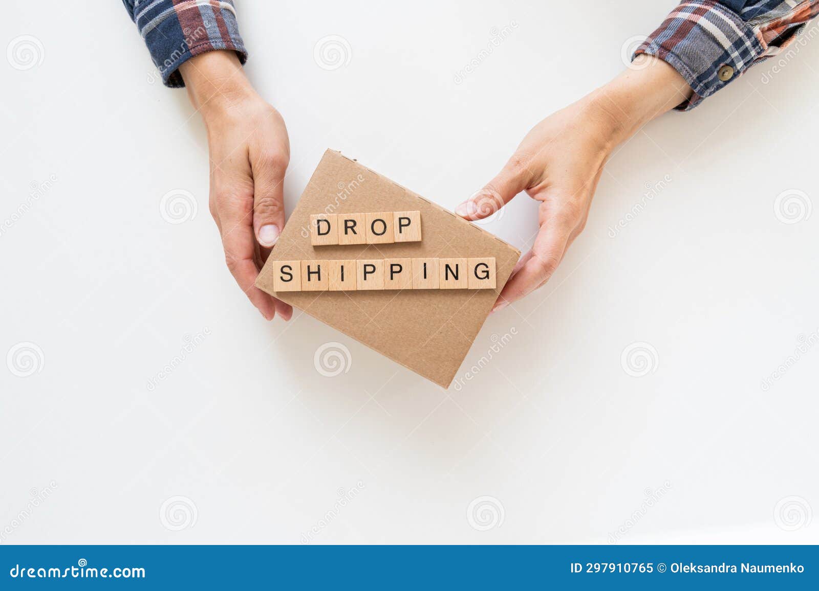 Drop Shipping Concept - Hands Holding Carton Box Stock Image - Image of ...