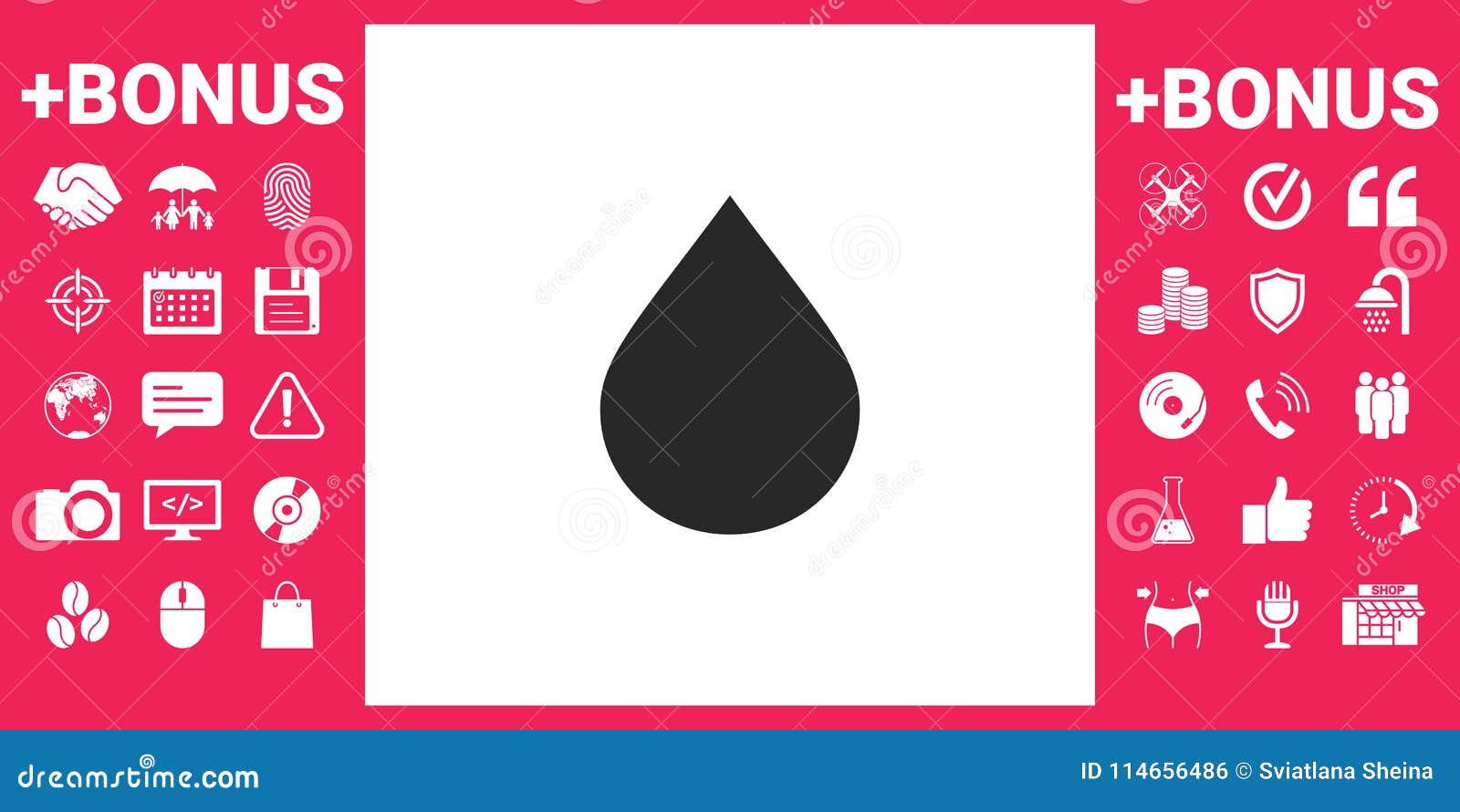 Drop symbol icon stock vector. Illustration of drop - 114656486