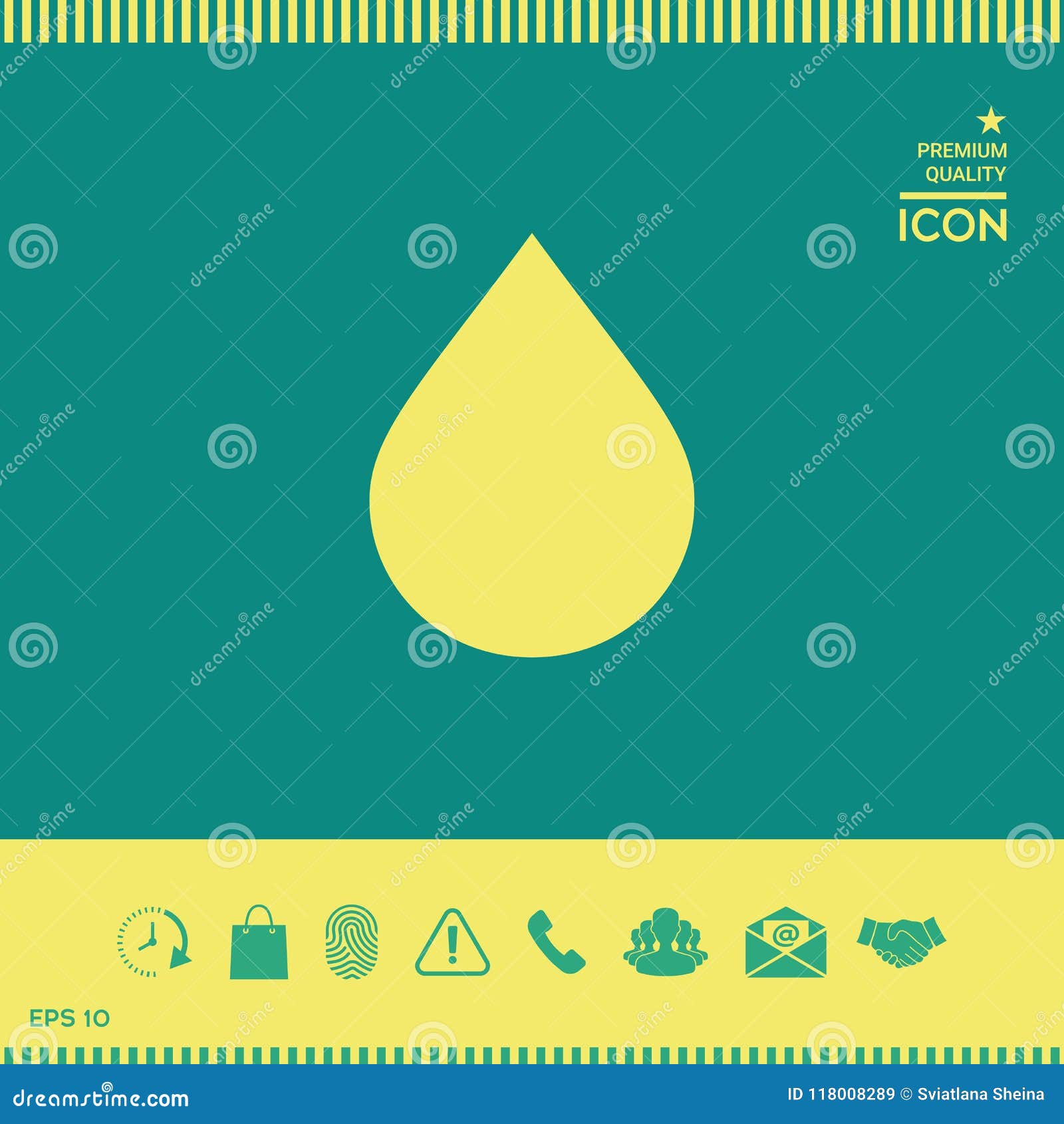 Drop symbol icon stock vector. Illustration of symbol - 118008289