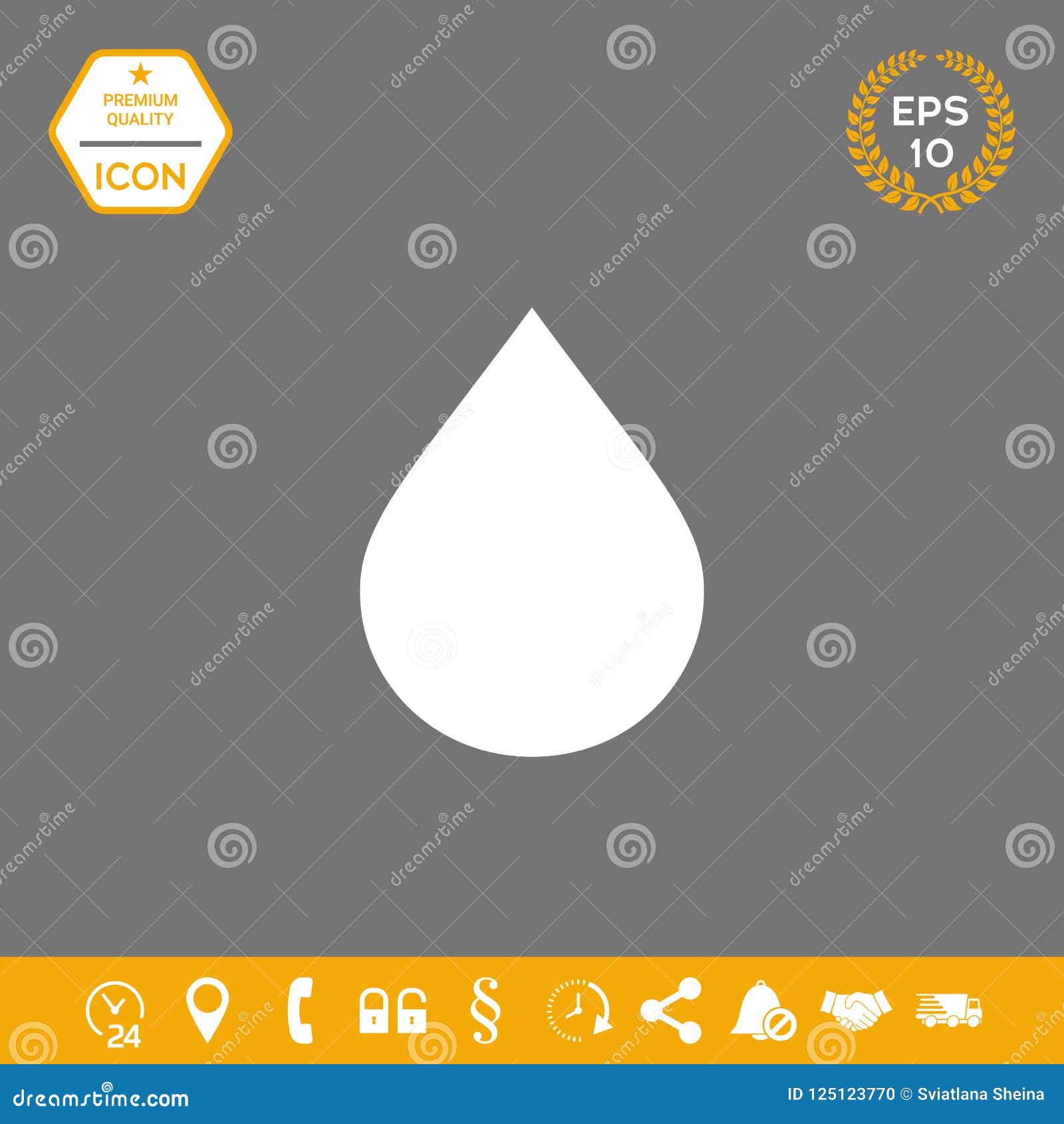 Drop Symbol Icon . Graphic Elements for Your Design Stock Vector ...