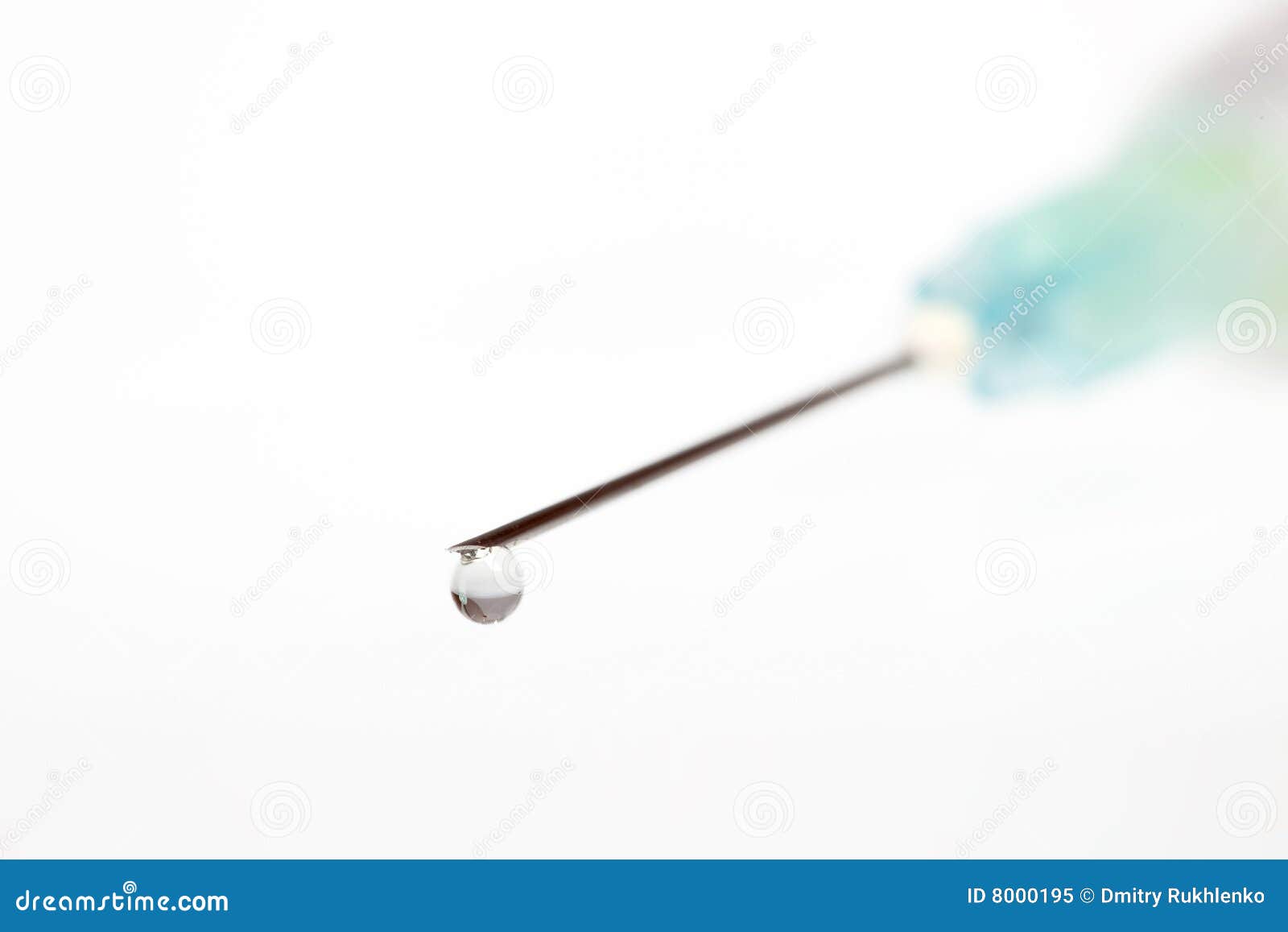Drop on syringe needle stock image. Image of copyspace - 8000195