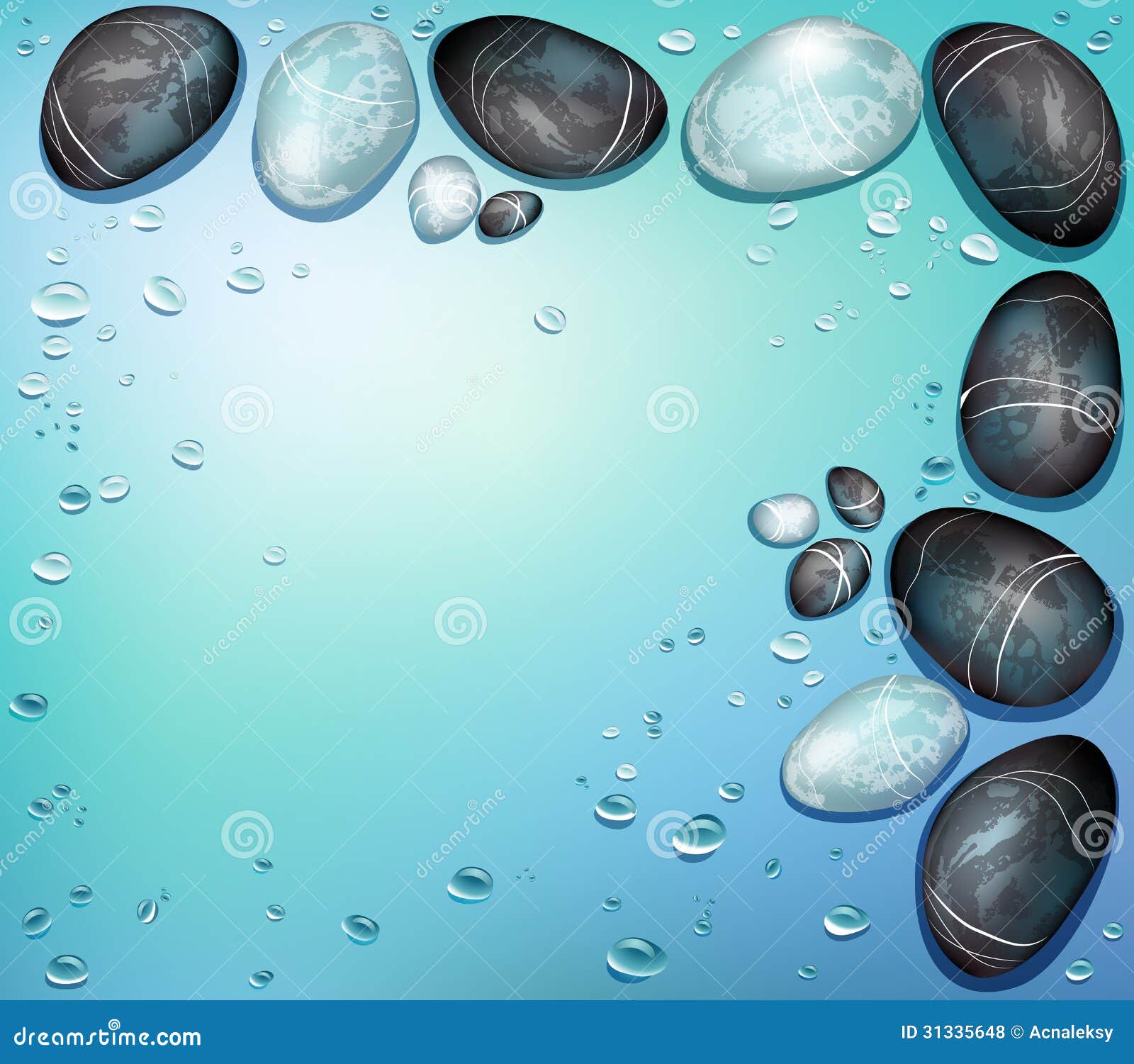 Drop Texture with Spa Stones Stock Vector - Illustration of liquid ...