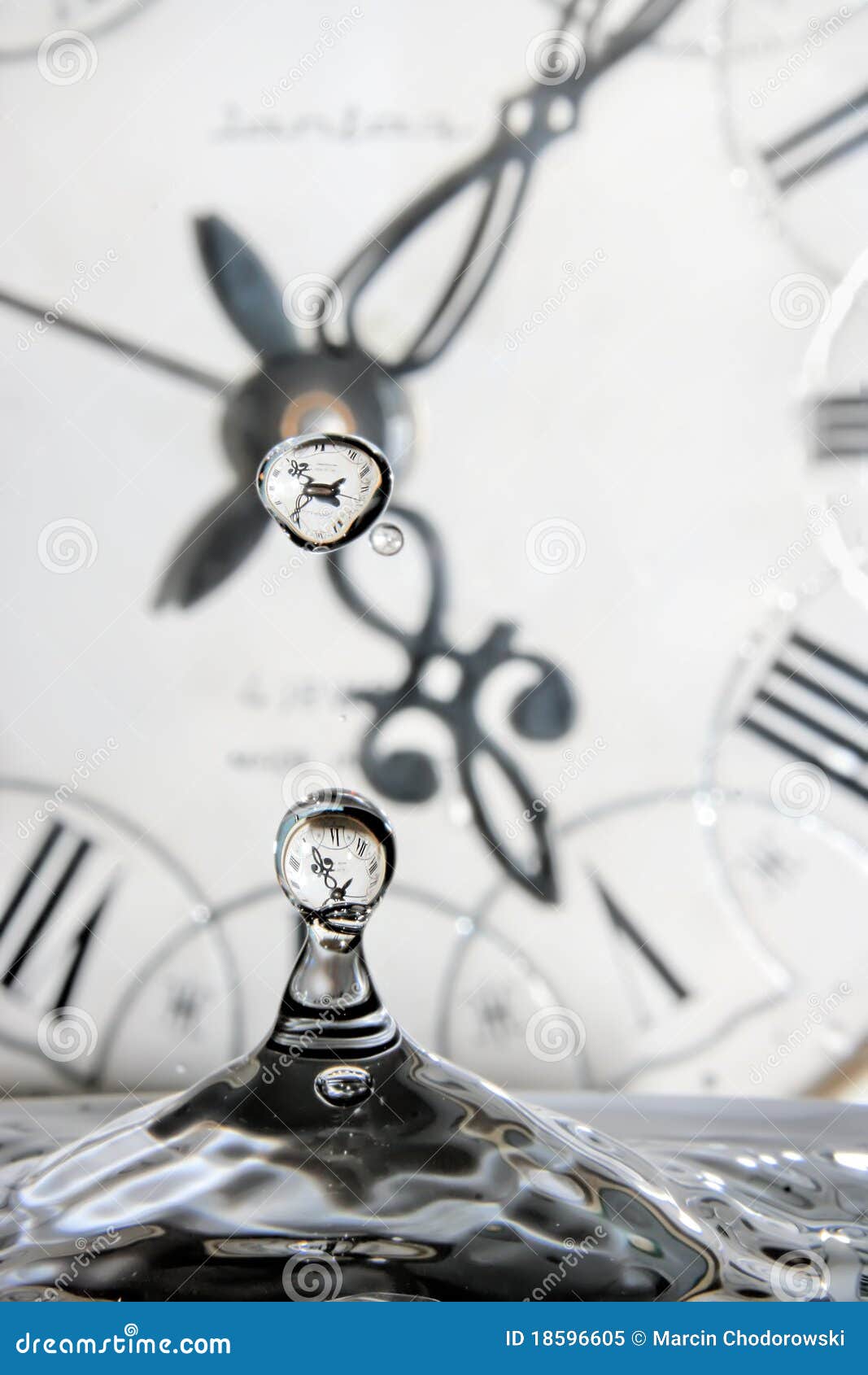 Drop of time. stock image. Image of salvador, blue, mirror - 18596605