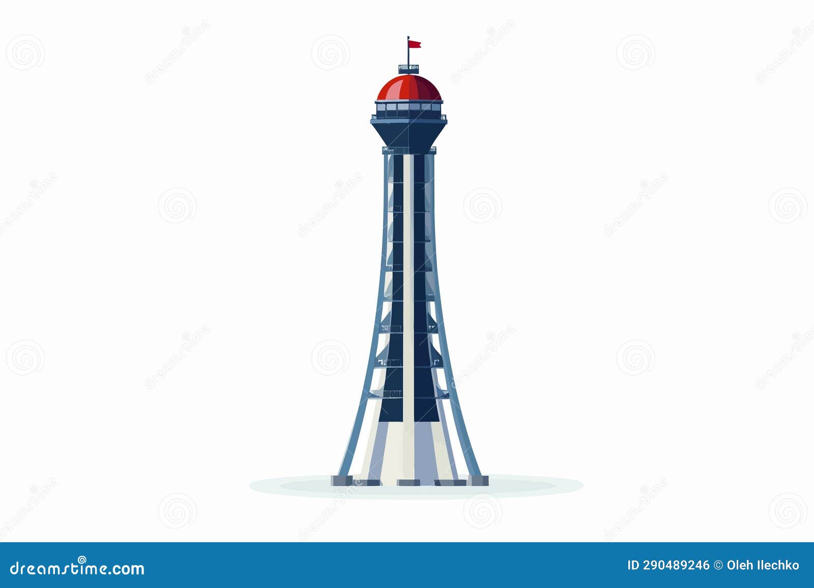 Drop Tower Amusement Ride Vector Flat Isolated Illustration Stock ...