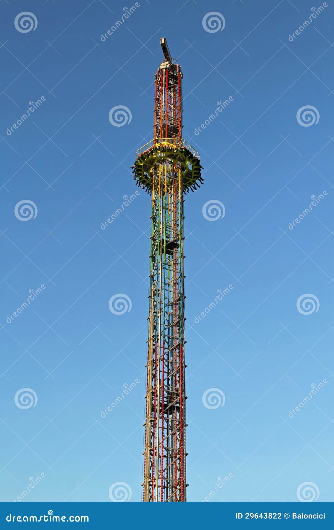 Drop tower ride stock photo. Image of deceleration, lift - 29643822