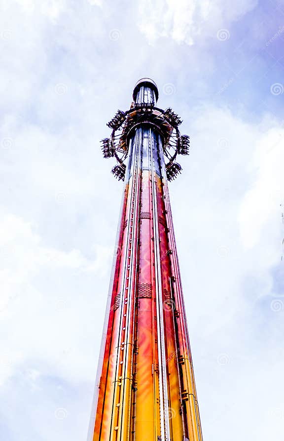 Drop Tower Ride stock photo. Image of scream, fair, funfair - 75060492