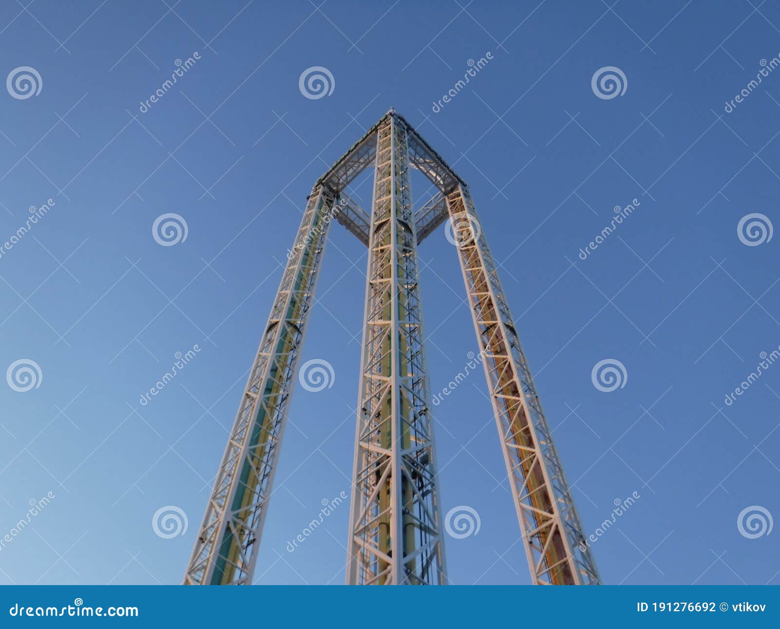 Drop tower rollercoaster stock photo. Image of rides - 191276692