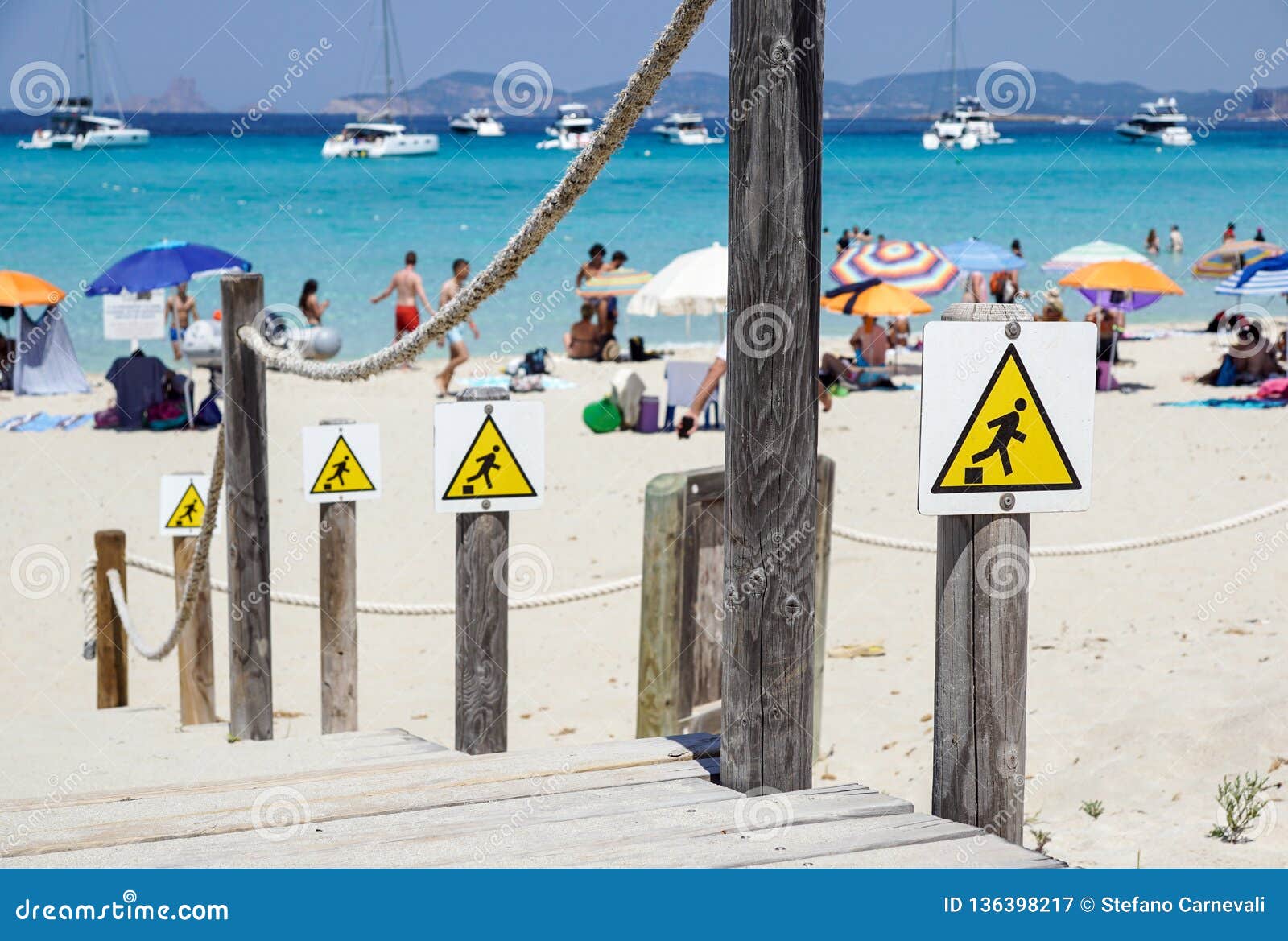 Drop Warning Sign , Falling of the Edge Yellow Triangle Warning Sign on ...
