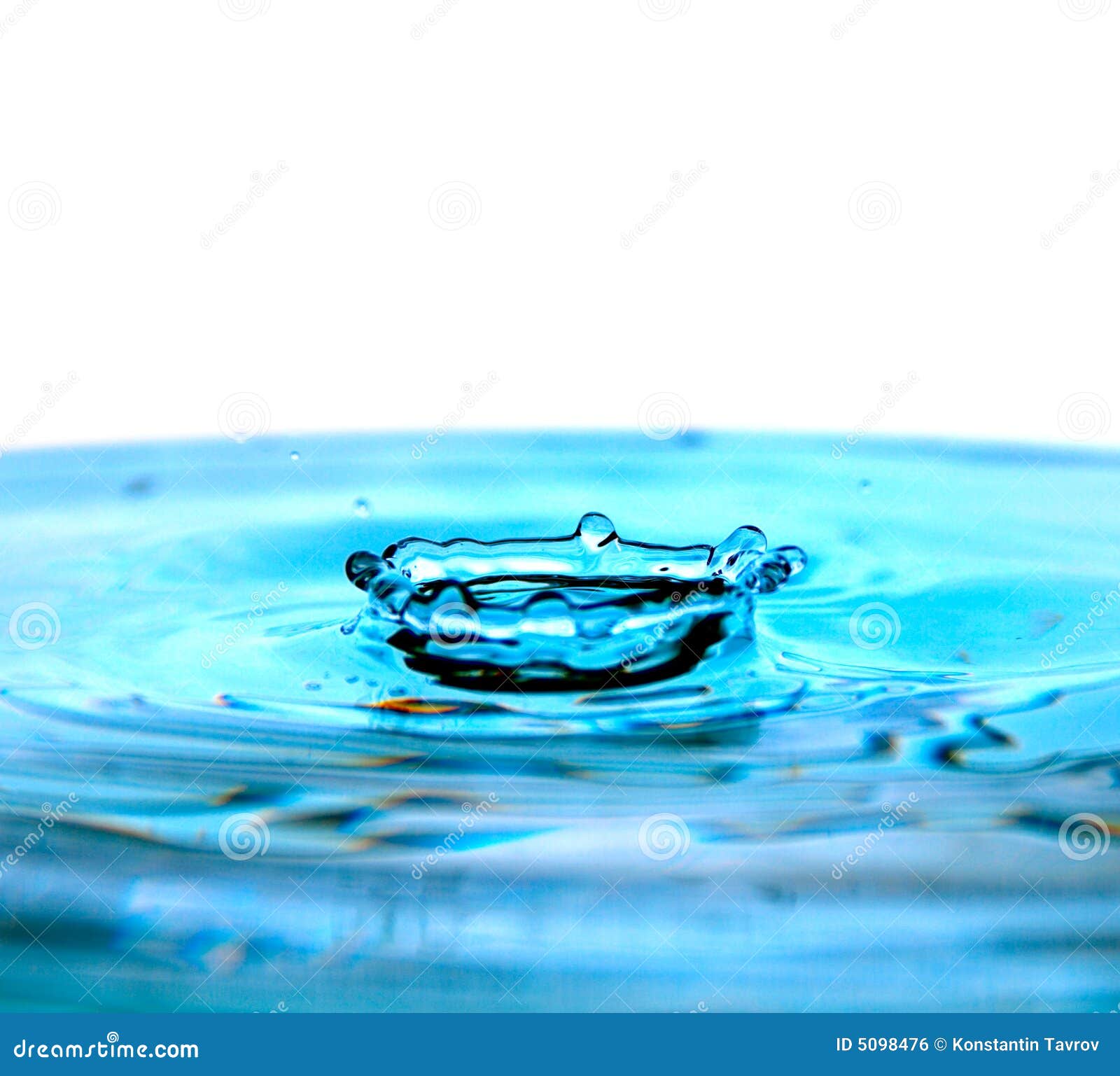 Drop on water stock photo. Image of freshness, blue, clean - 5098476