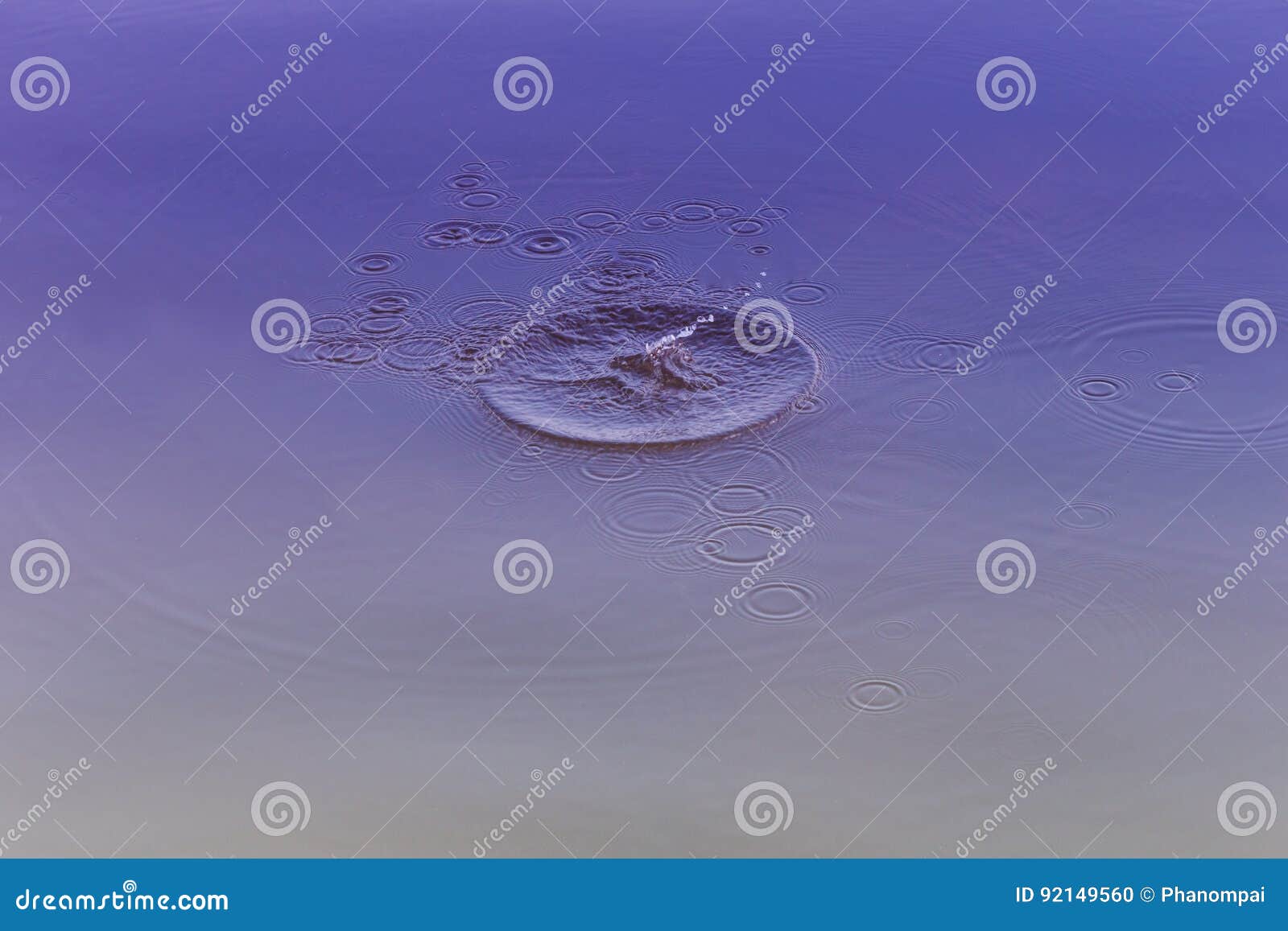 Drop of Water Above Water Surface - Water Splash. Stock Photo - Image ...