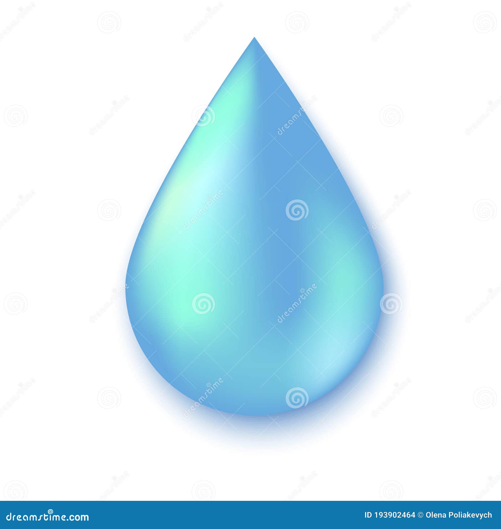 Drop of Water. Blue Raindrop. Liquid Icon. Illustration of Purity ...