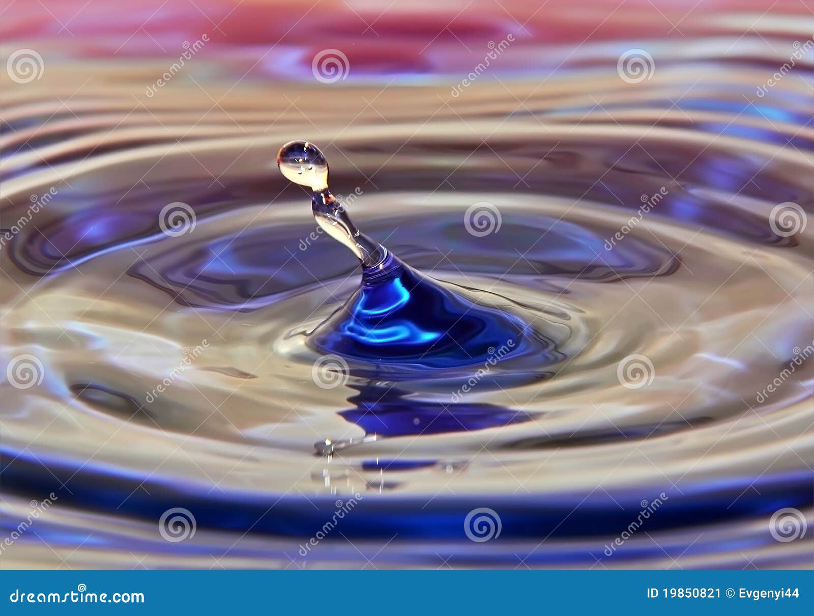 Drop of Water a Bright Color Stock Image - Image of quiet, calm: 19850821