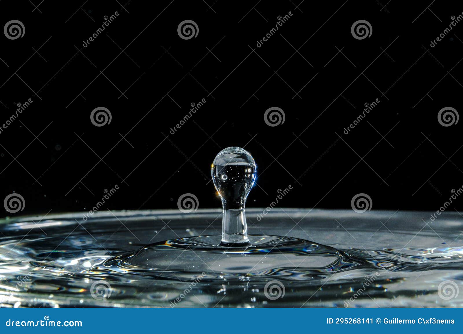 Drop of Water Creating Shapes when Falling Stock Image - Image of ...