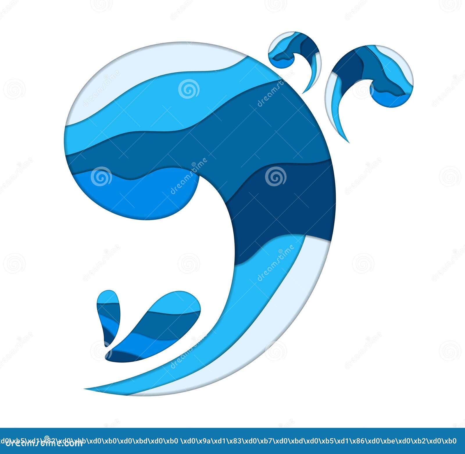 Drop of Water Cut Out of Paper Stock Illustration - Illustration of ...