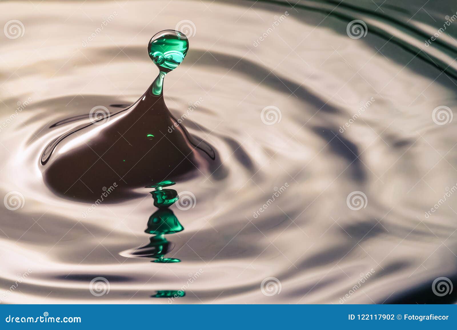 Water Droplet Falling into Water Surface. Stock Photo - Image of ...