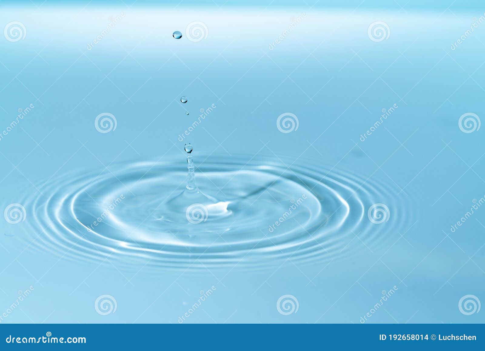 Drop of Water Drop To the Surface. Waves on the Surface of the Water ...